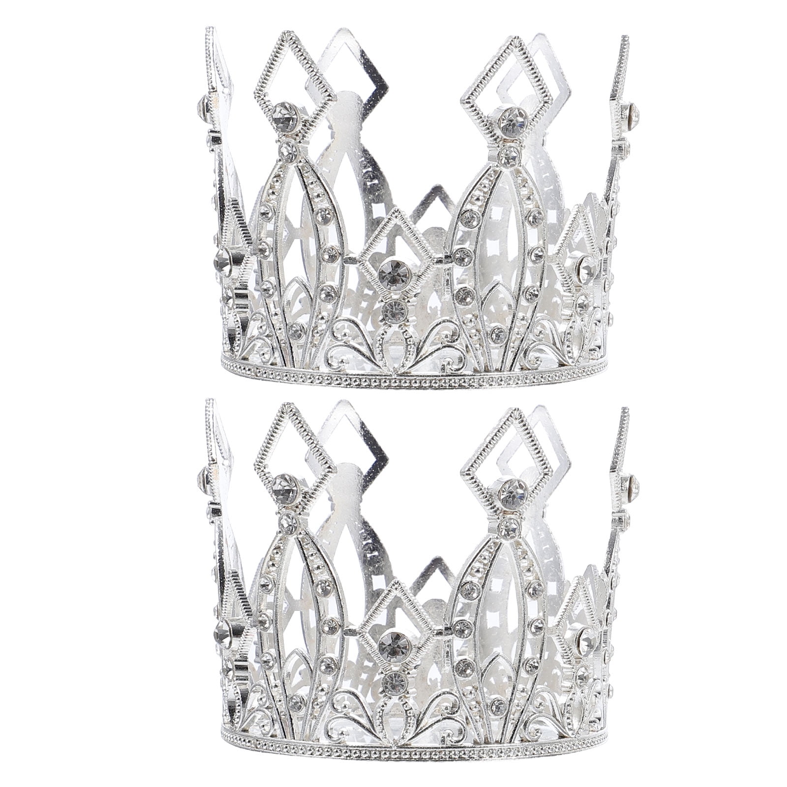 CTIRCHIU 2pcs Mini Crown Cake Toppers Birthday Decorations for Boys and ...