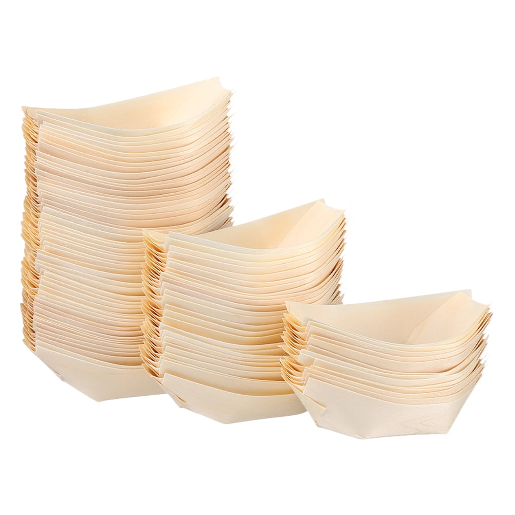 CTIRCHIU 300Pcs Wood Boat Plates for Sushi and Sashimi at Openings and ...