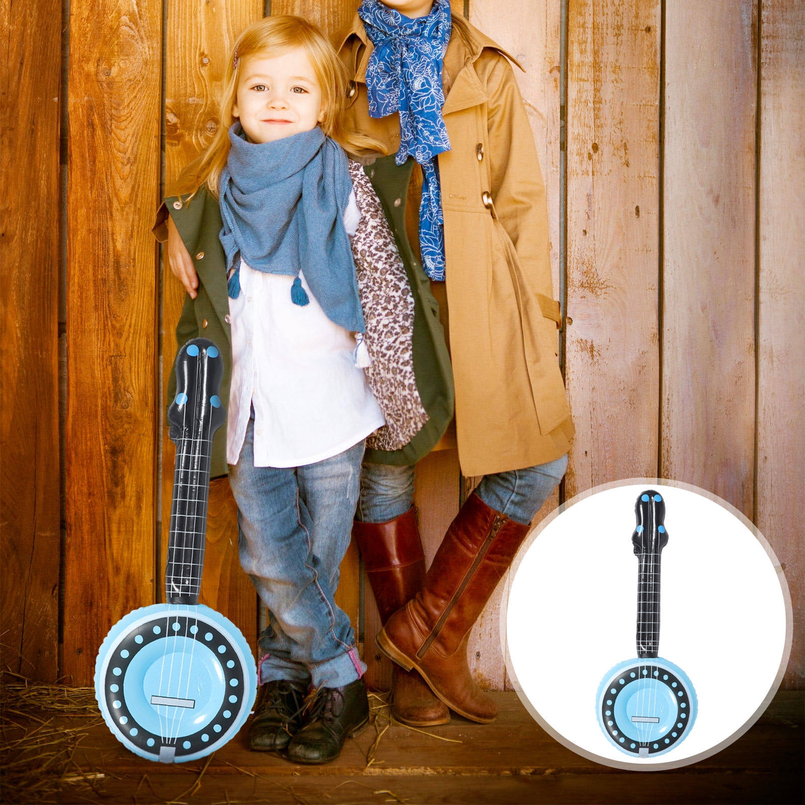 CTIRCHIU 3Pack Inflatable Banjo Toys Blue PVC Musical Instrument for ...
