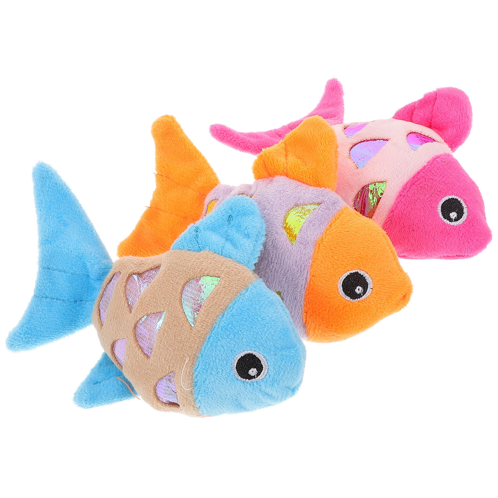 CTIRCHIU 3Pcs Cat Chew Toy Kitten Plush Assorted Color for Pet Owners ...