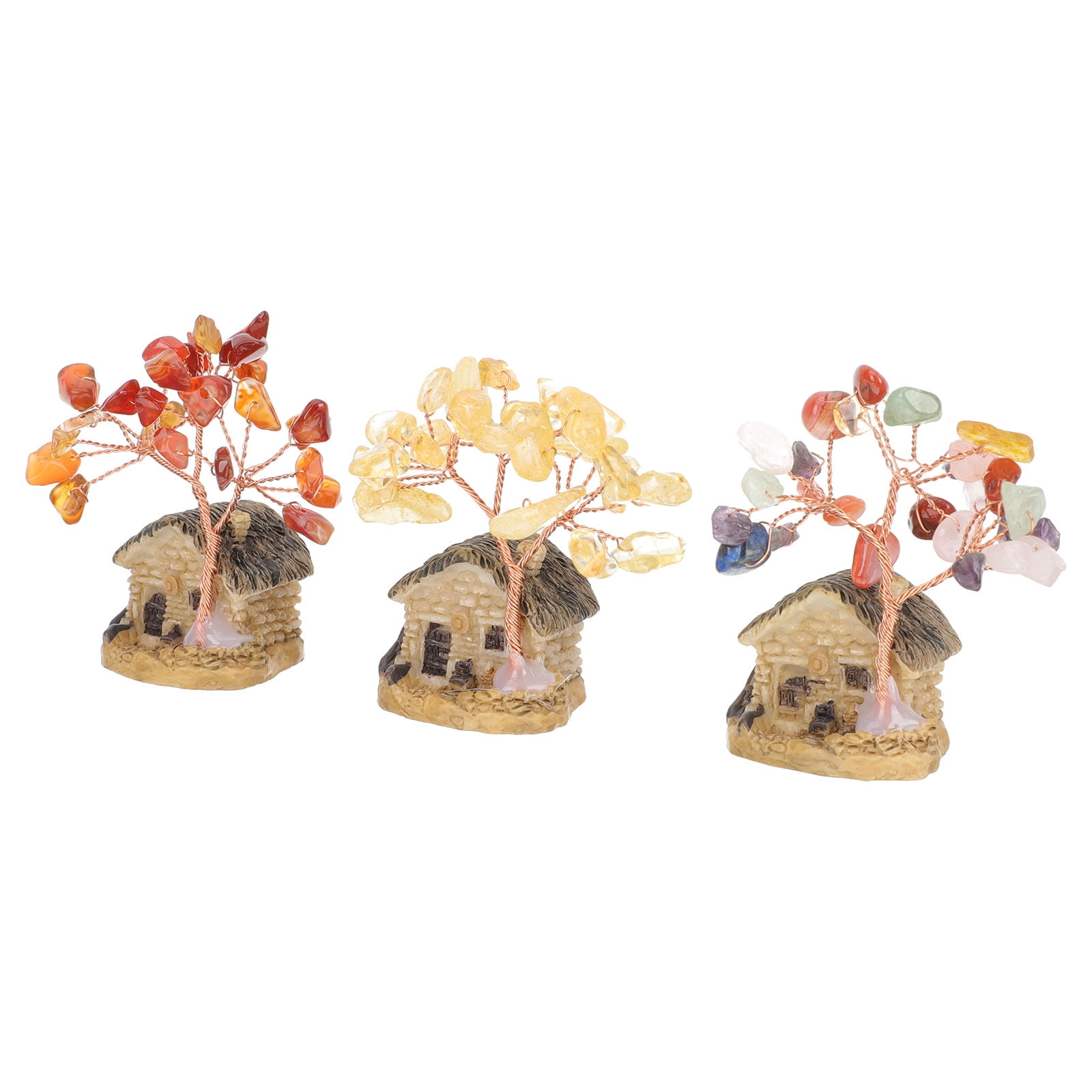 CTIRCHIU 3Pcs Miniature Houses Small House Assorted Color Resin ...