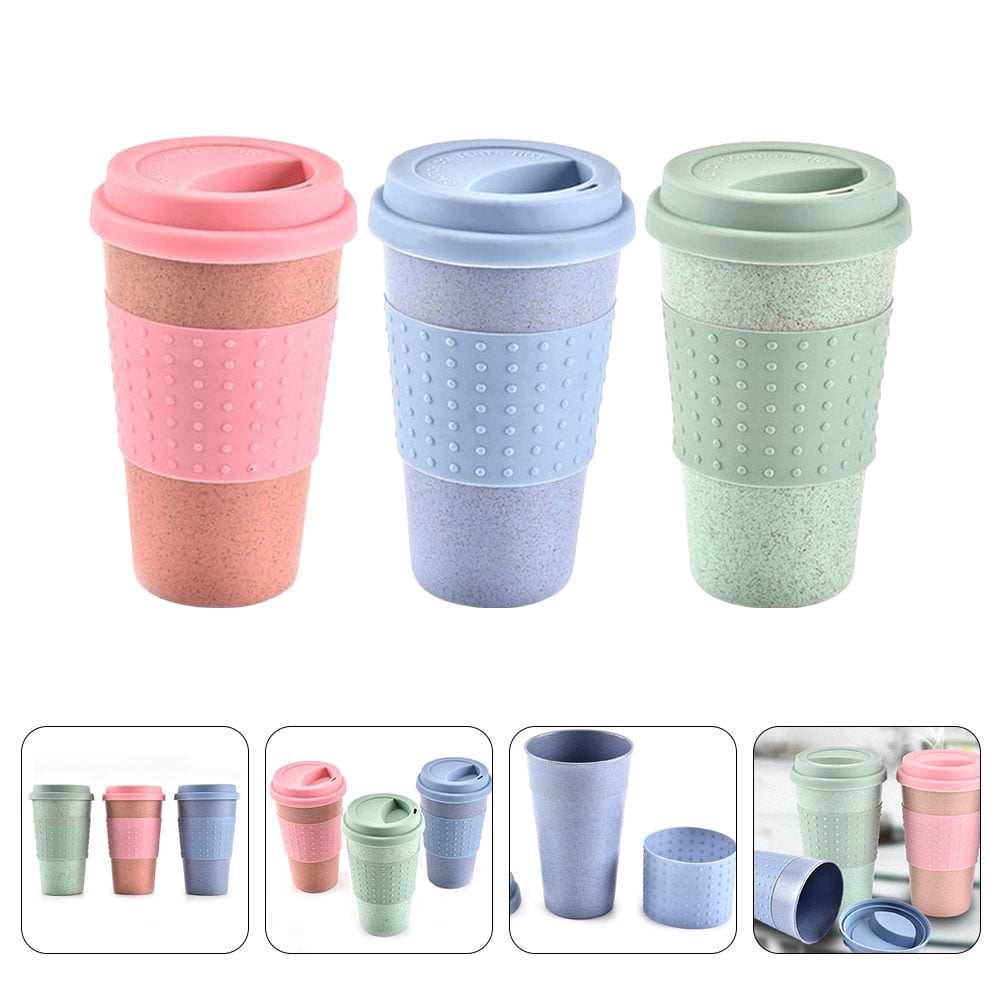 CTIRCHIU Set of 3 Silicone Mugs with Lids - , Reusable Drinkware for ...