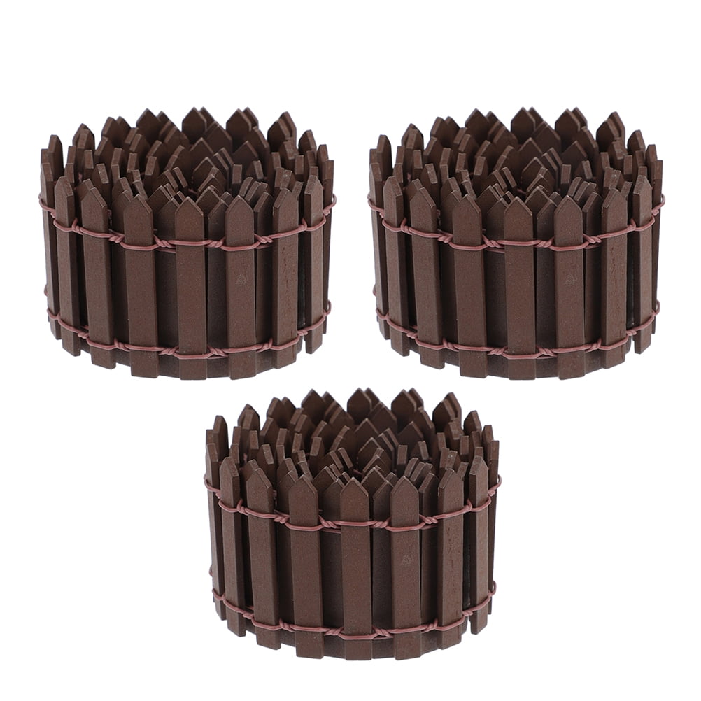 CTIRCHIU 3Set Miniature Garden Fence Coffee Color for Miniature Scene 100X5CM 3 Rolls - Walmart.com