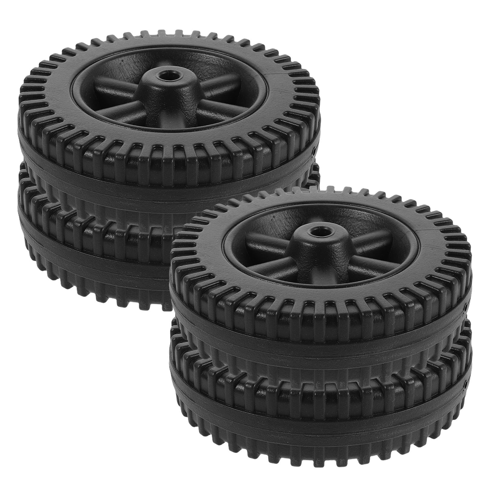 CTIRCHIU 4 Pieces Barbecue Cart Wheel Black Plastic For Outdoor Camping ...