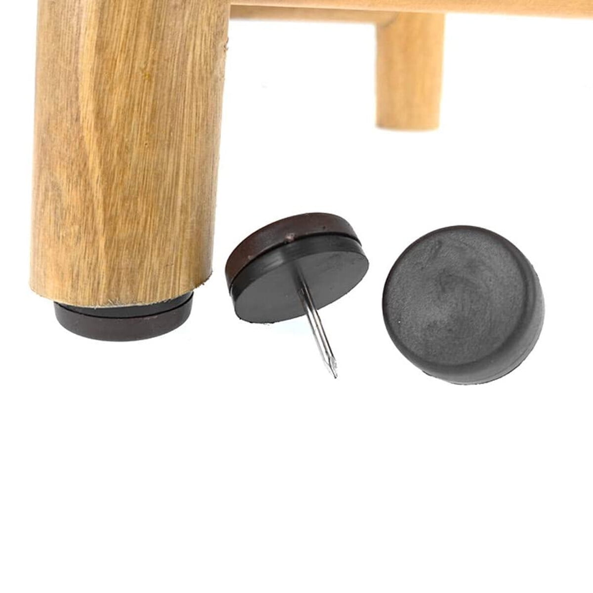 CTIRCHIU 40pcs Table Leg Floor Protectors Brown Nylon for Indoor ...