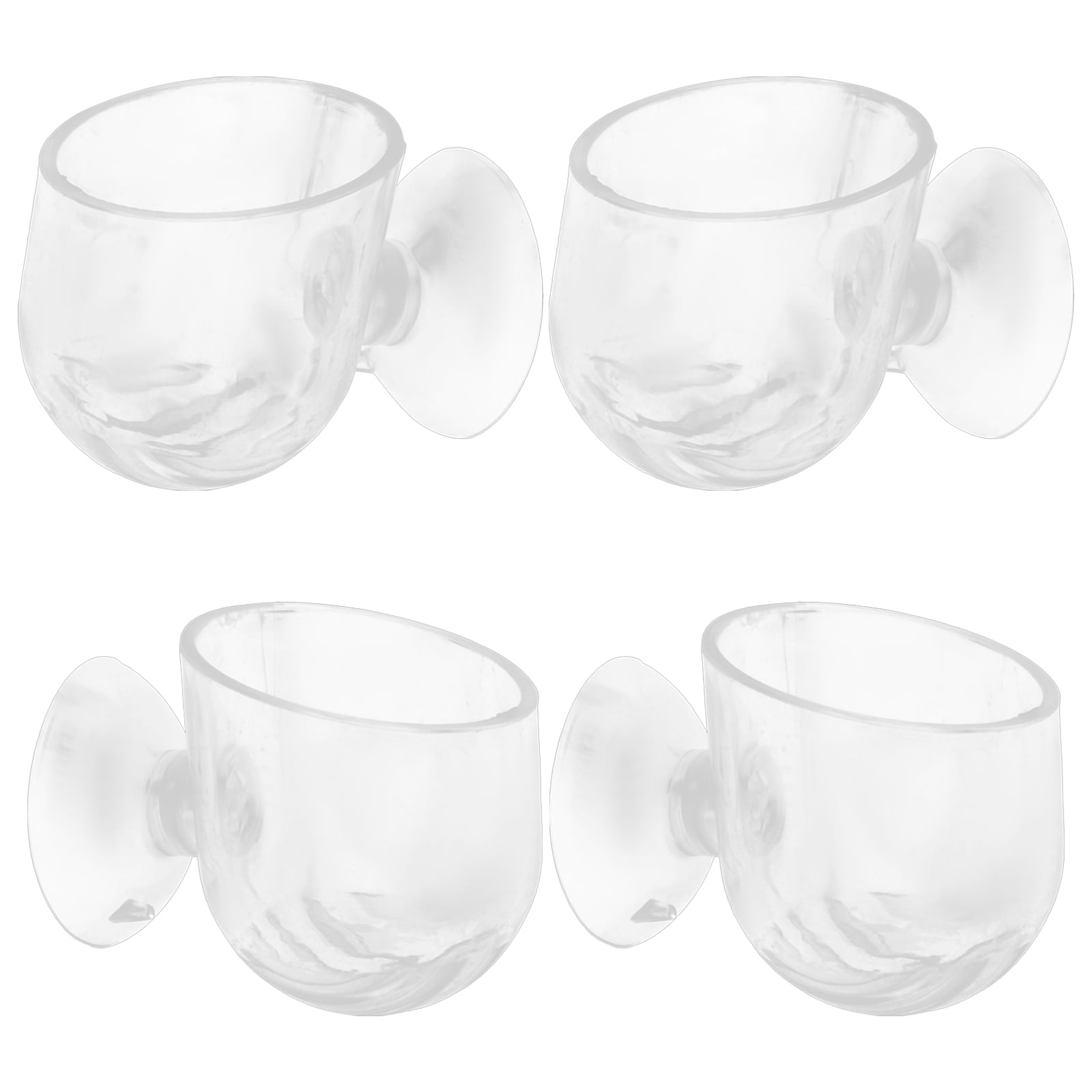 CTIRCHIU Set of 4 Acrylic Flower Pots for Aquarium Fish Tanks and ...