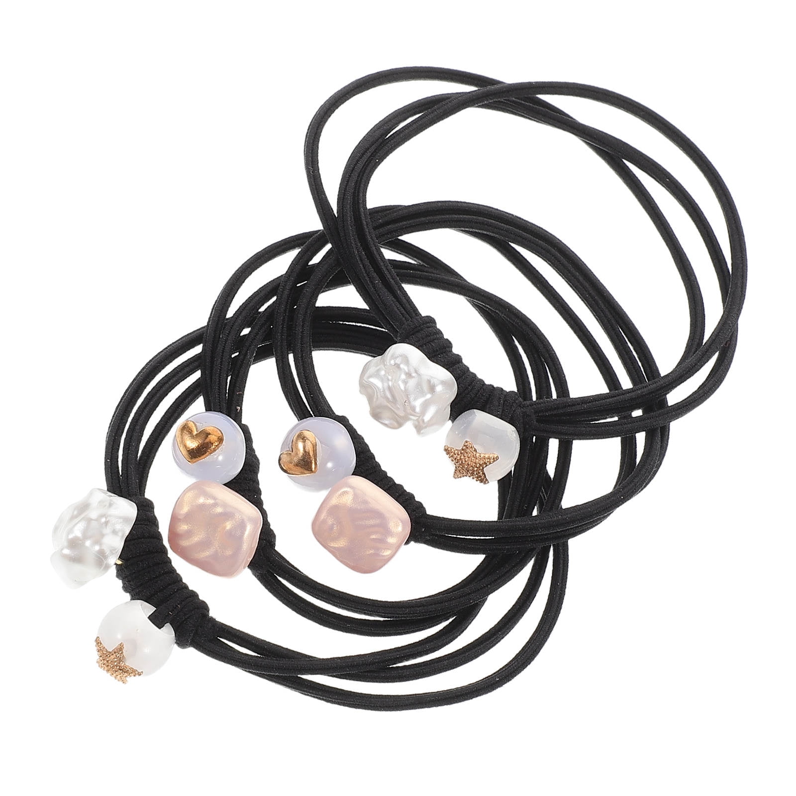 CTIRCHIU 4Pcs Adjustable Elastic Hair Bands with Star and Heart Detail ...