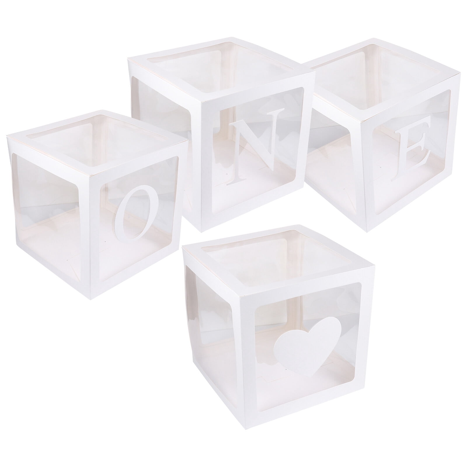 CTIRCHIU 4Pcs White Balloon Box Case for Birthday Party Decorations ...