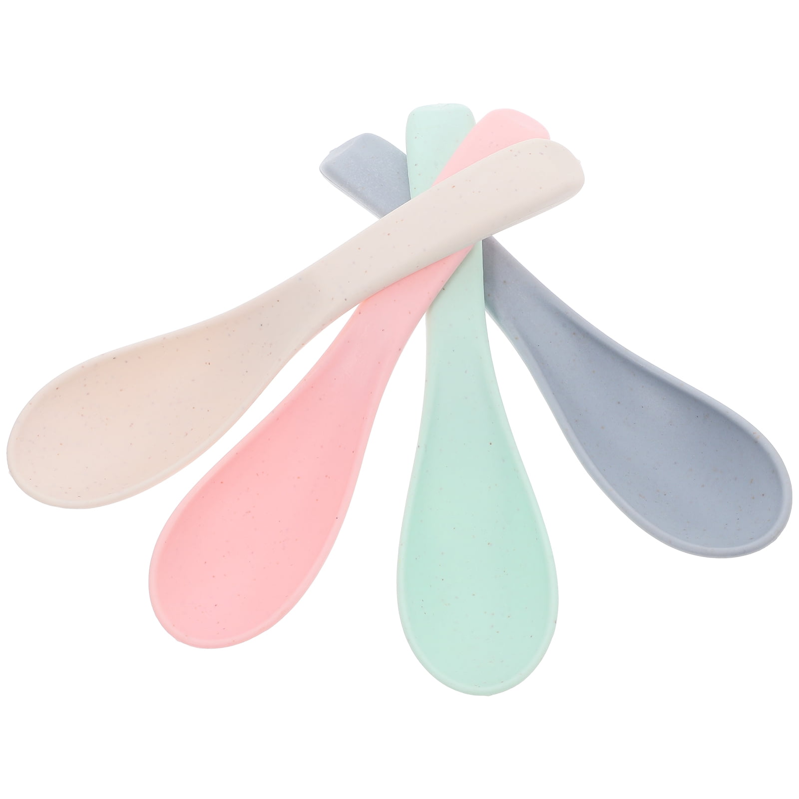 CTIRCHIU 4Pcs Kids Safe Spoons Colorful Spoons Wheat Straw Material ...