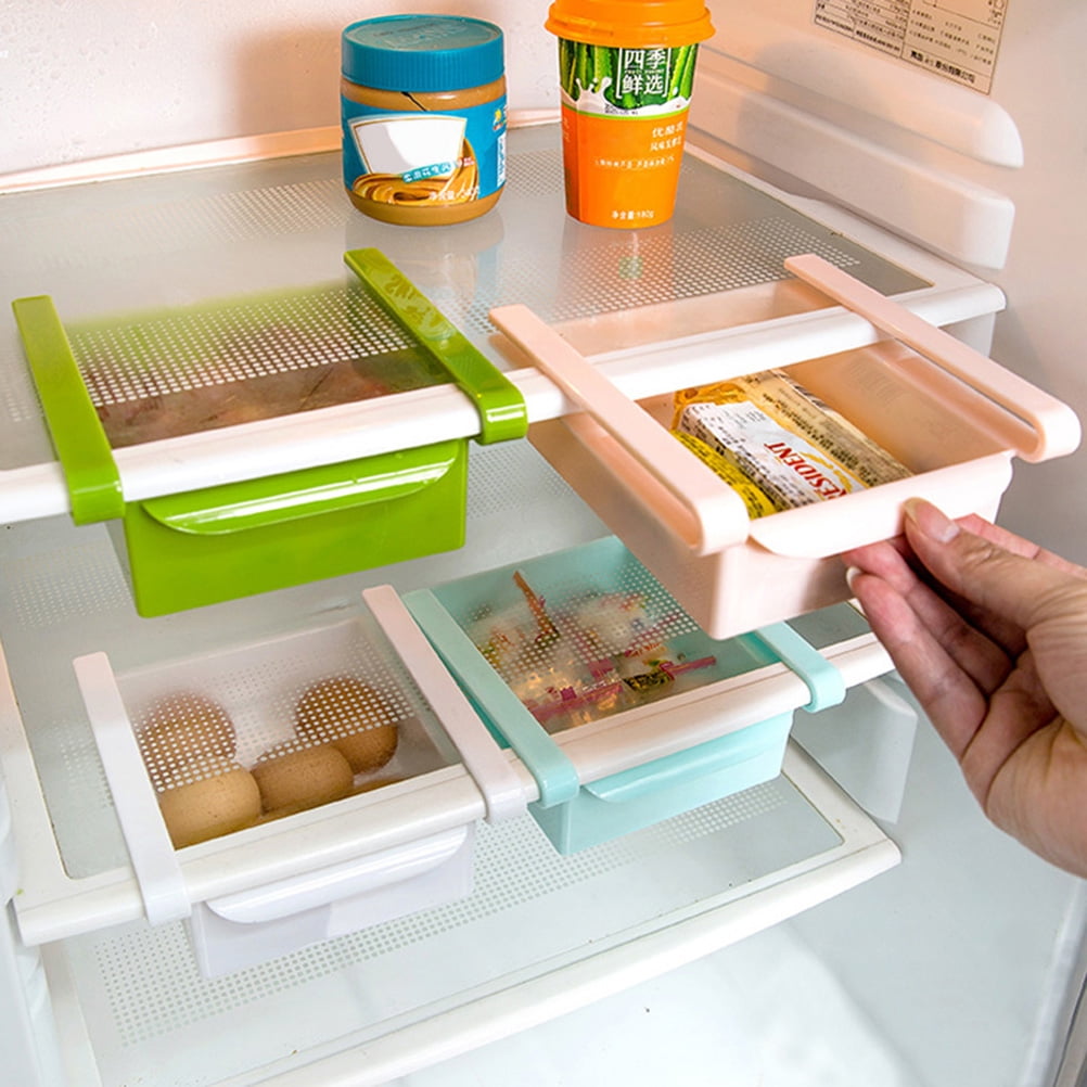 CTIRCHIU 4Pcs Fridge Layer Storage Rack Blue Rectangular Partition for ...