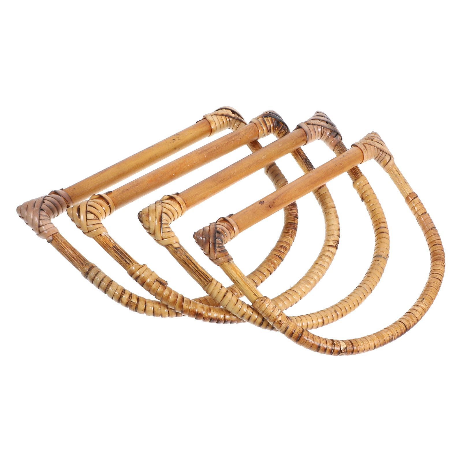 CTIRCHIU 4-Pack Solid Wood Rattan Handles for Purse Making and ...