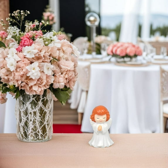 CTIRCHIU 4Pcs White Plastic Cherub Angel Figurines for Christmas ...