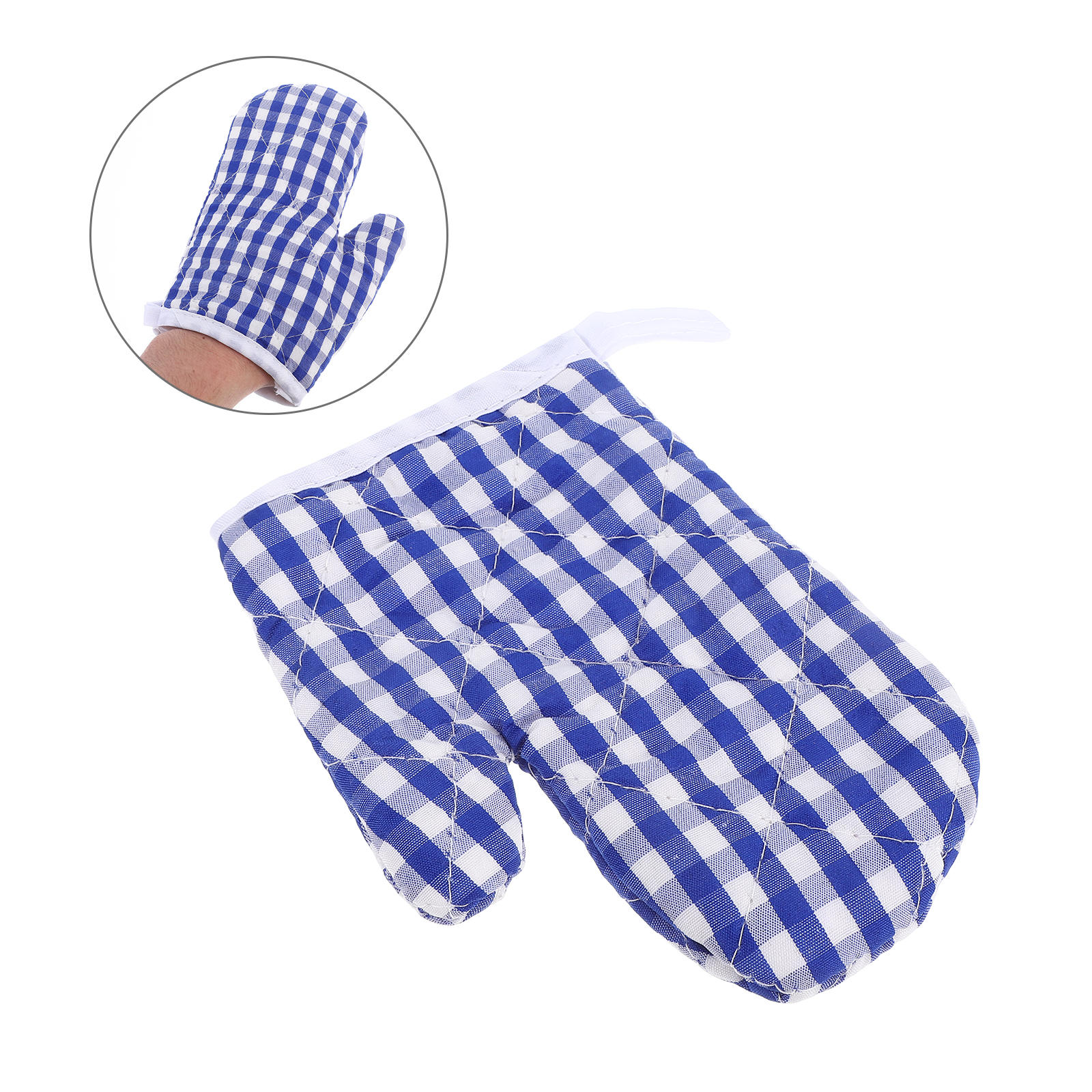 CTIRCHIU 4Set Heat Resistant Oven Mitts Dark Blue Polyester for Kids in ...