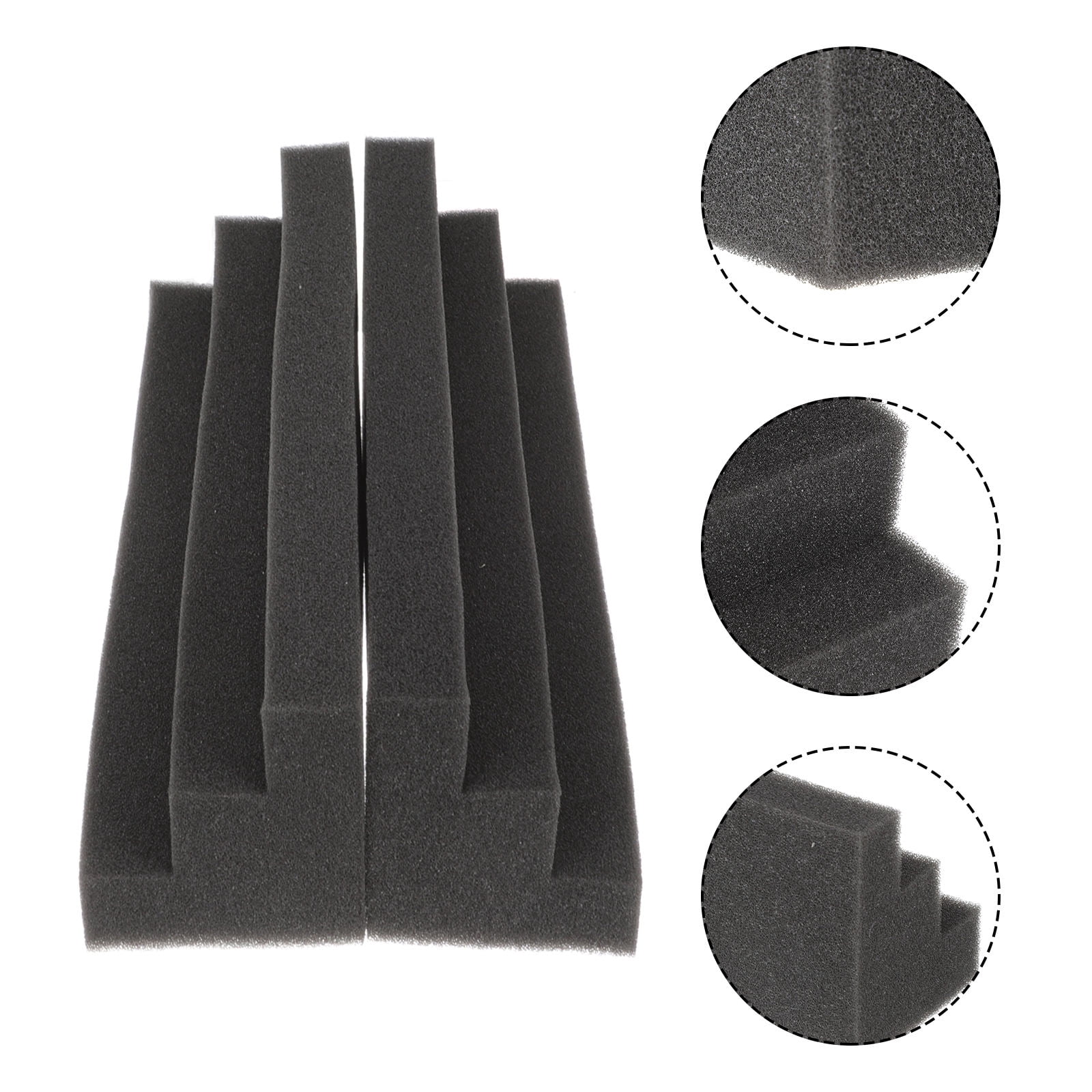 CTIRCHIU 4pcs Noise Reduction Panels Sponge Black for Recording Studios ...