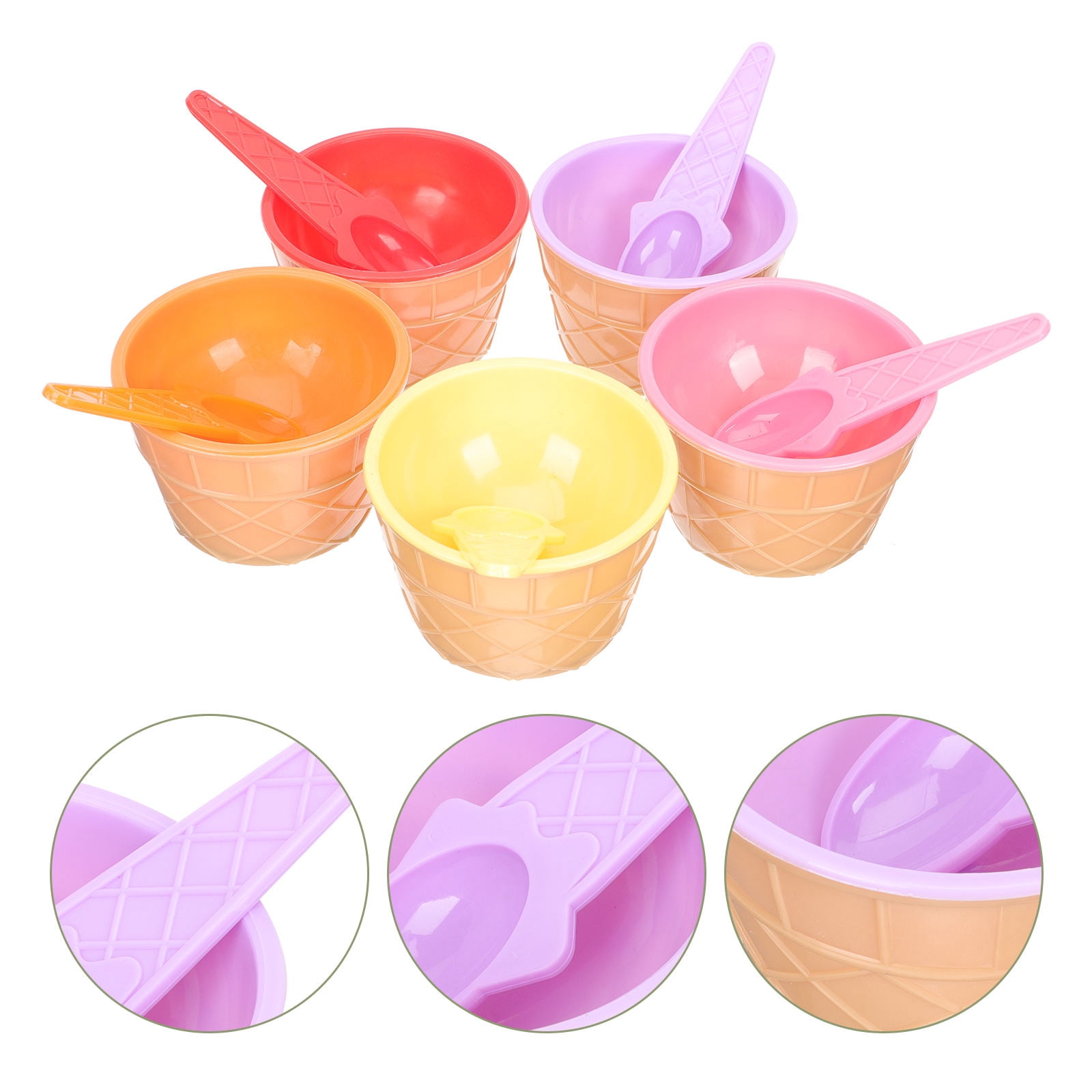 CTIRCHIU Dessert Serving Cup Plastic 5 Sets 9.8x9.8cm - Walmart.com
