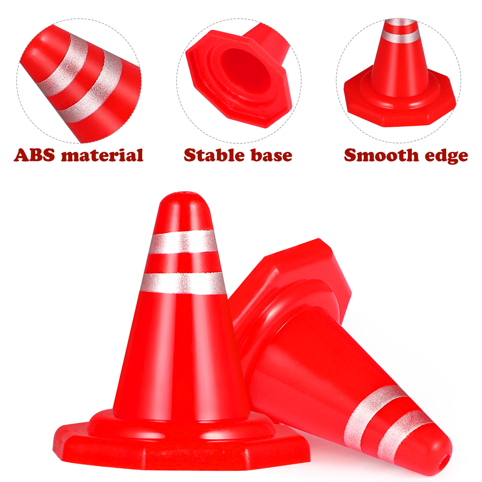CTIRCHIU Set of 50 ABS Plastic Traffic Safety Cones Toy for Traffic ...