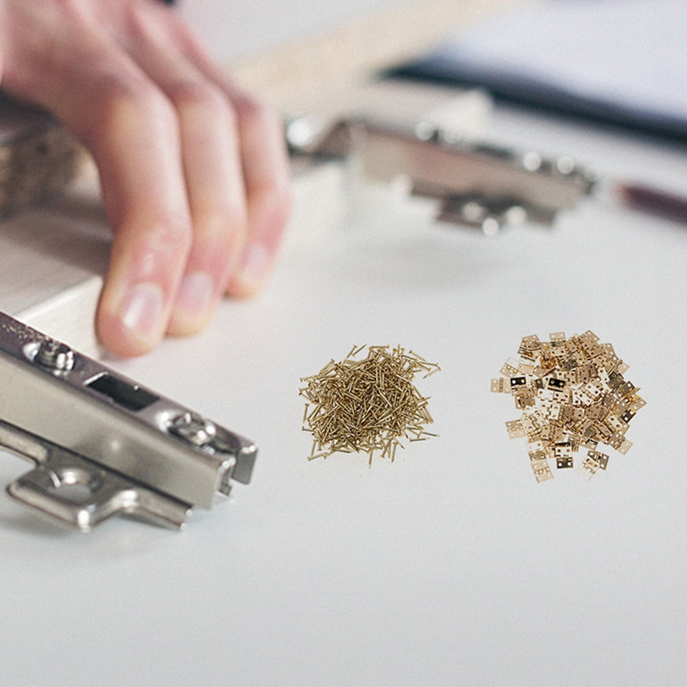 CTIRCHIU 50Set Small Hinges for Bird House and Craft Projects Golden ...