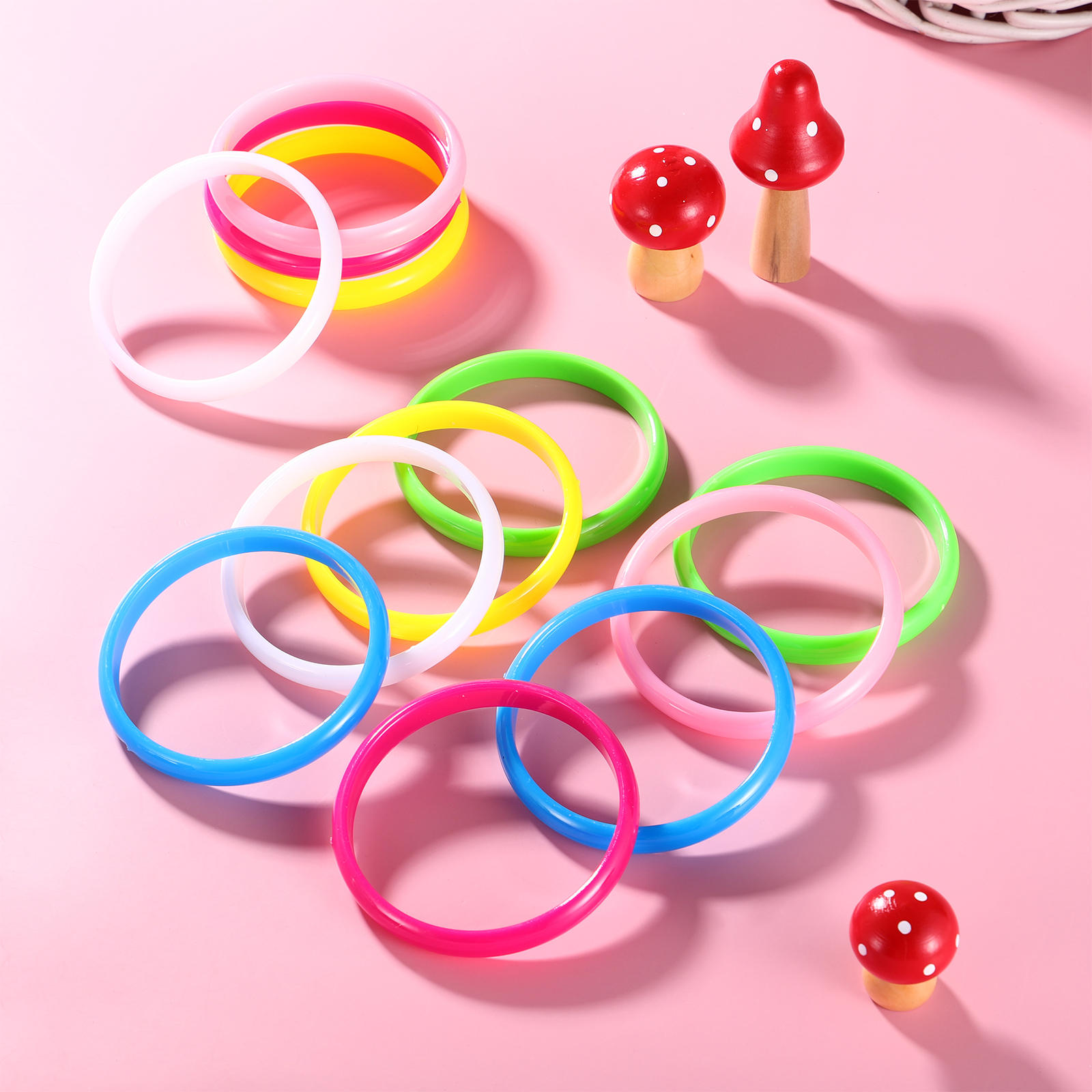 CTIRCHIU 5Pack Bangle Bracelets for Women Plastic Resin Multi Color ...