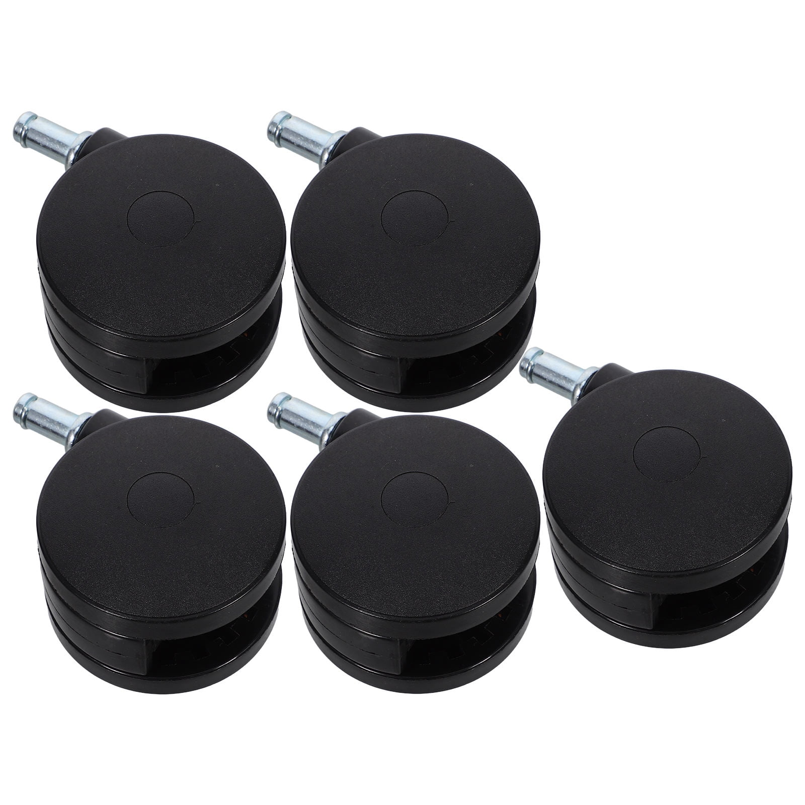 CTIRCHIU 5Pcs Black Small Swivel Wheels Nylon Casters for Office ...