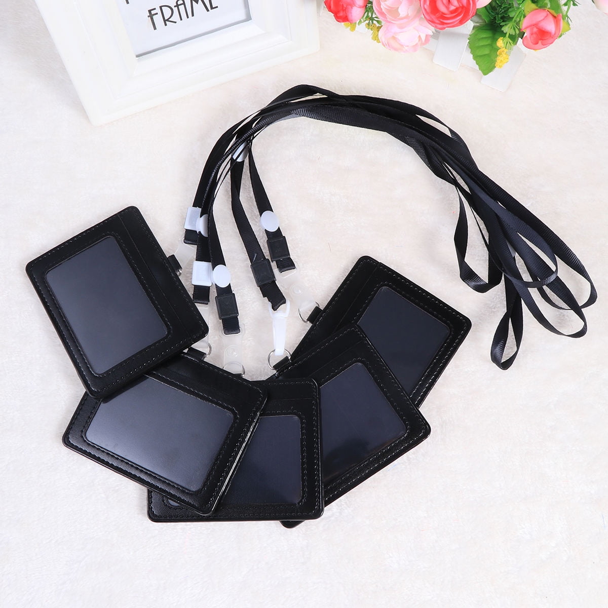 CTIRCHIU 5Pcs Employee Id Cover Black with Easy Insert and Remove for ...