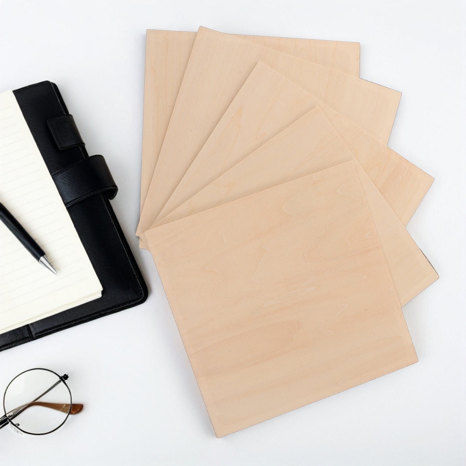 CTIRCHIU Wooden Boards For Crafts Wood Plank Khaki 5Pack Pyrography Diy ...