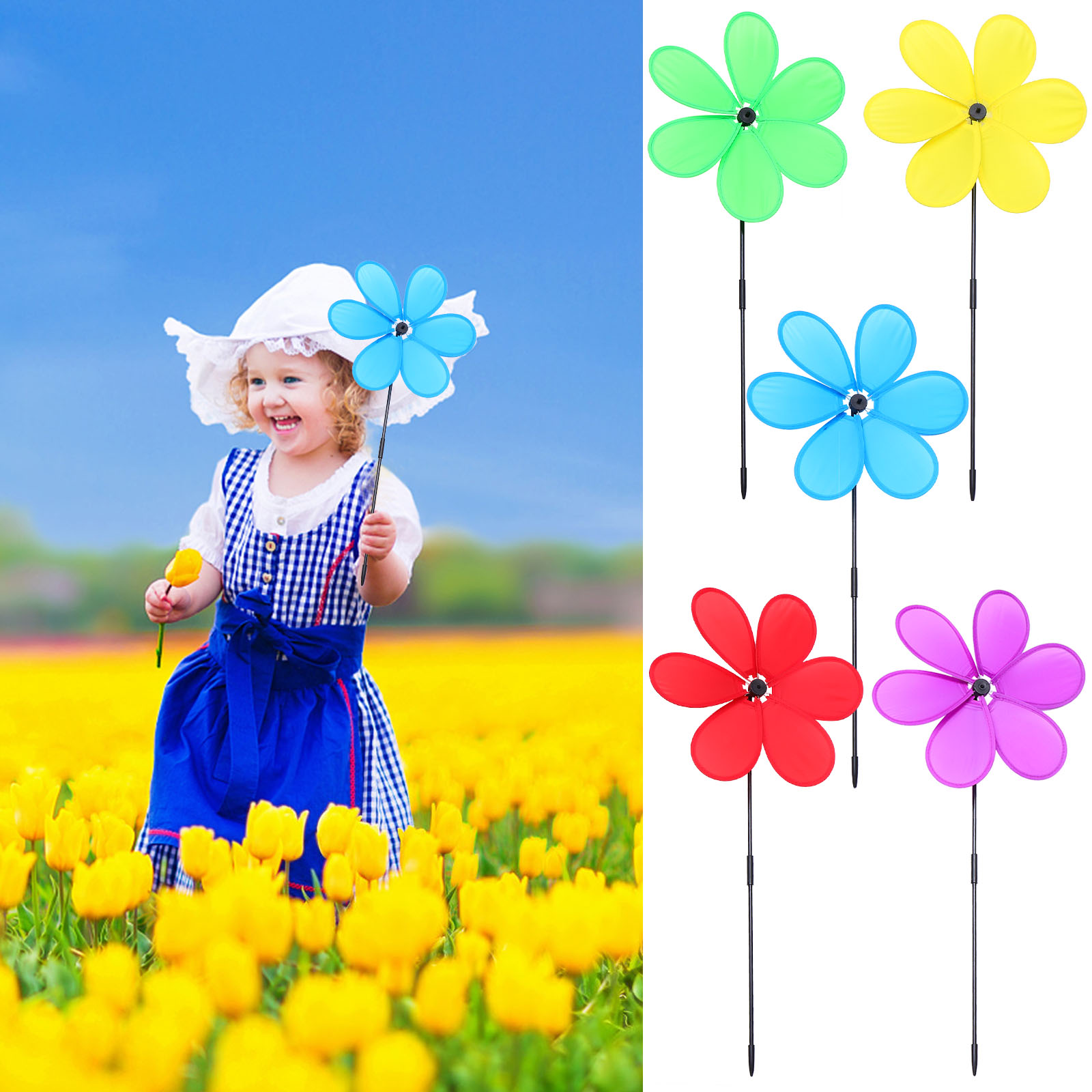 CTIRCHIU 5Pcs Round Wind Spinners for Birthday Party 11.8X12.2X2.4in ...