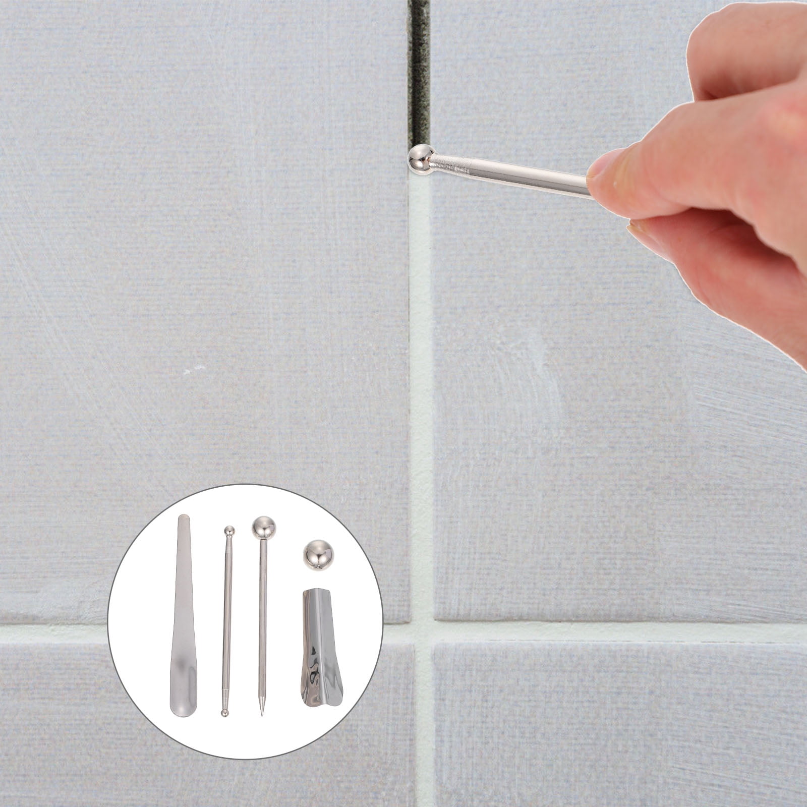 CTIRCHIU 5Pcs Silver Alloy Tile Caulk Finishing Tool for Bathroom ...