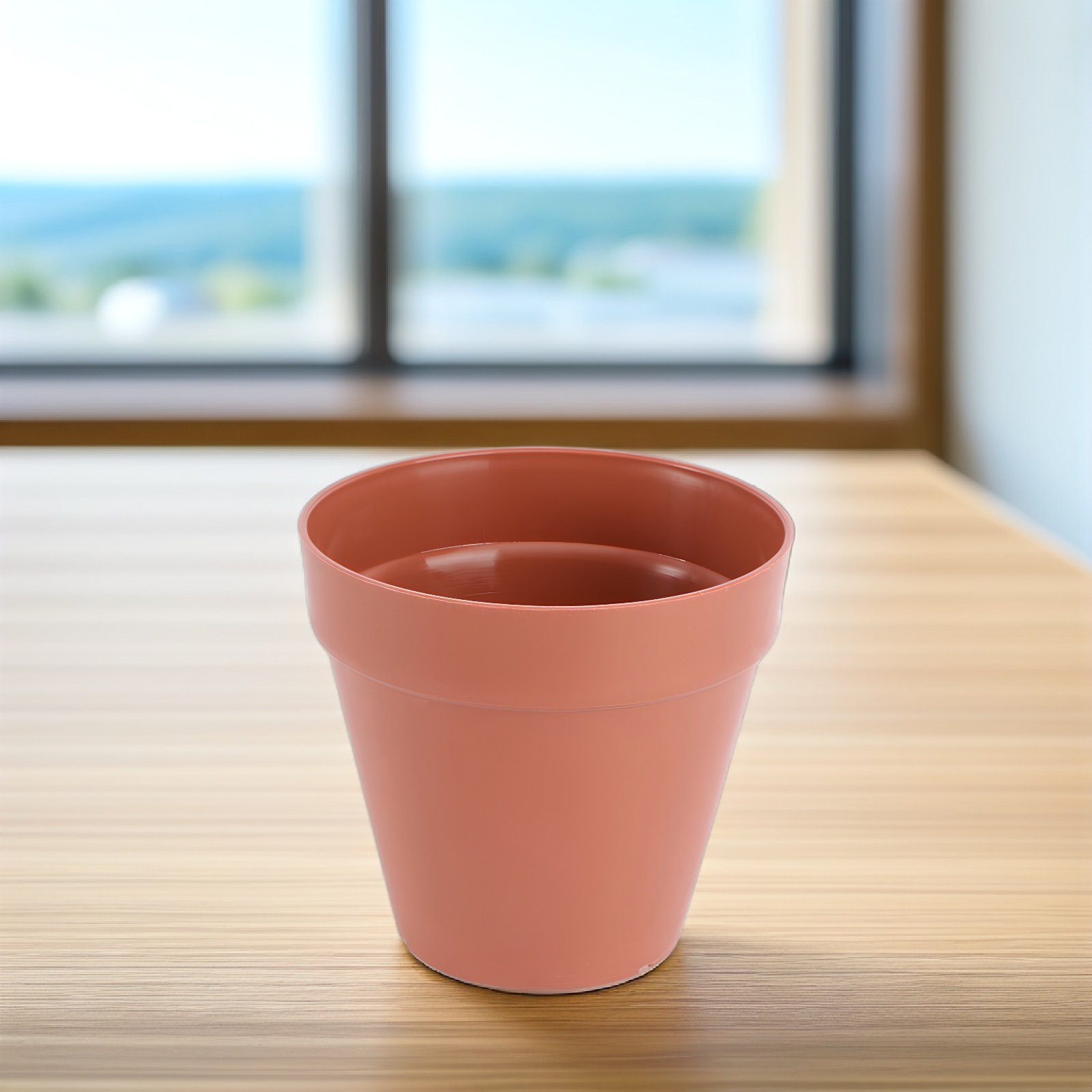 CTIRCHIU Plastic Planter Pot Coffee Simple Flower Pot for Balcony Decor ...