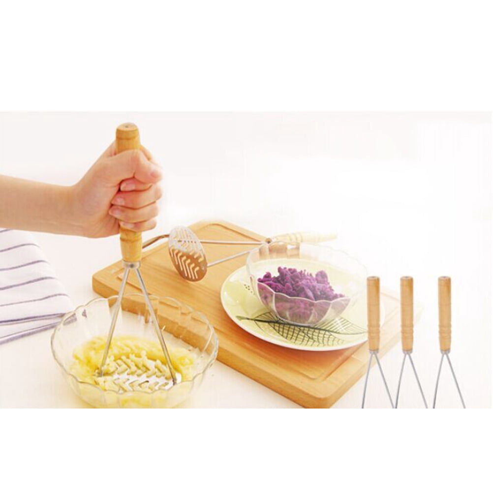 CTIRCHIU 5Pcs Wooden Kitchen Potato Masher Easy to Clean Tool for Fresh ...