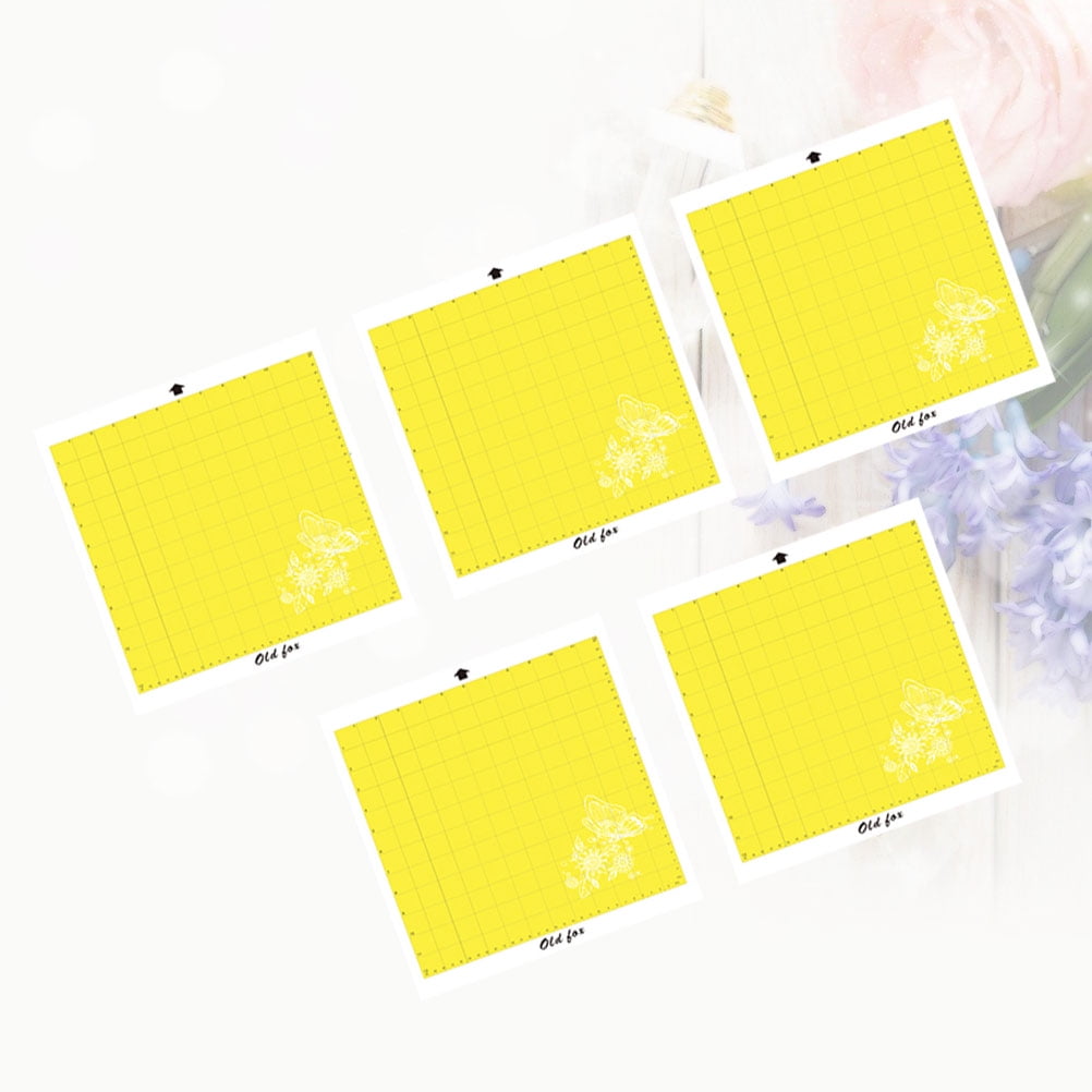 CTIRCHIU 5Pcs Yellow Cutting Plotter Mats Durable Self Healing Carving ...