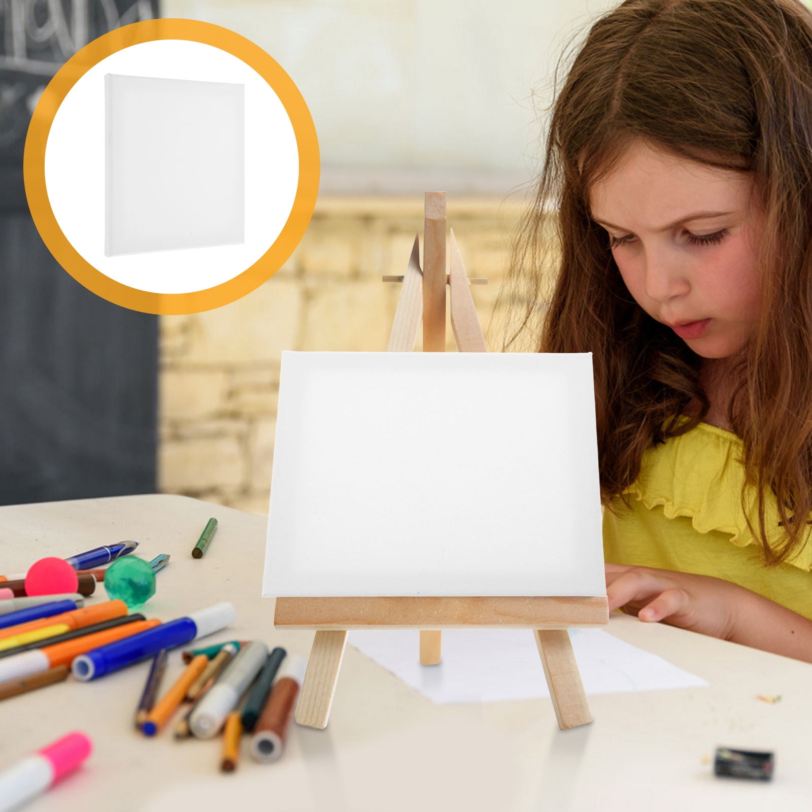 CTIRCHIU Set of 5 Canvas Panels for Outdoor Painting, Simple White ...