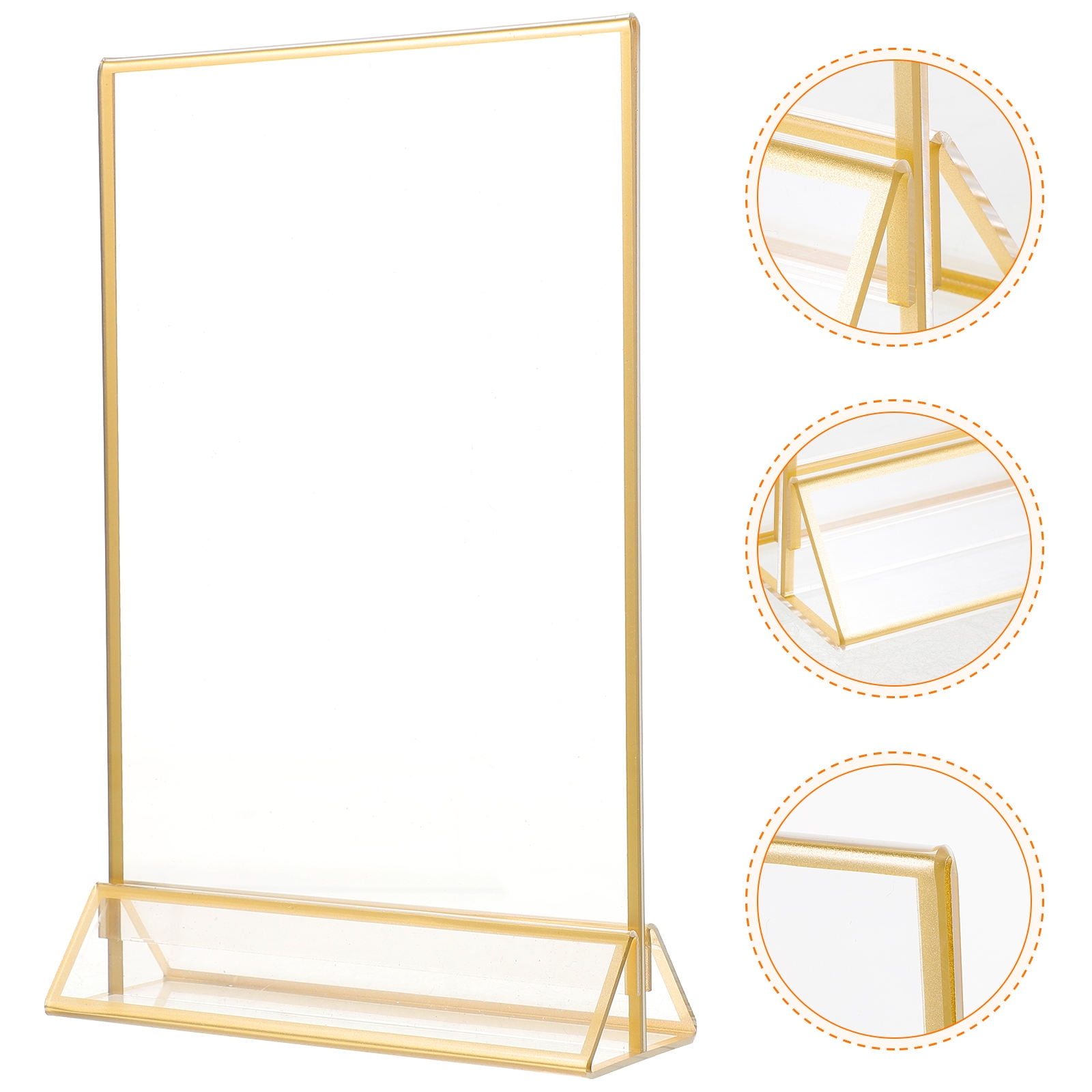 CTIRCHIU 6Pcs Clear Acrylic Table Card Display Stand Multi-Function ...