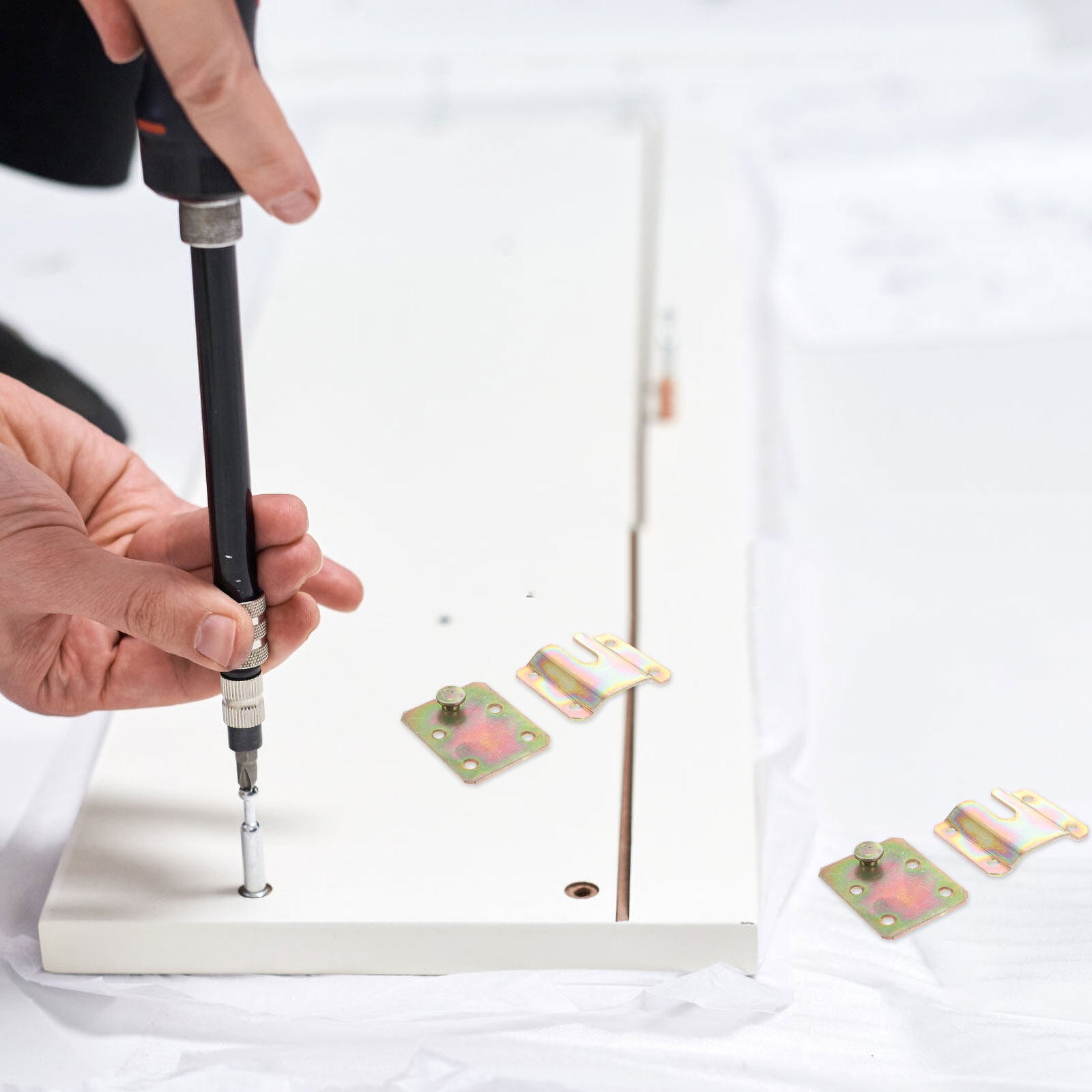 CTIRCHIU Interlocking Mount Brackets Furniture Component Iron Golden ...