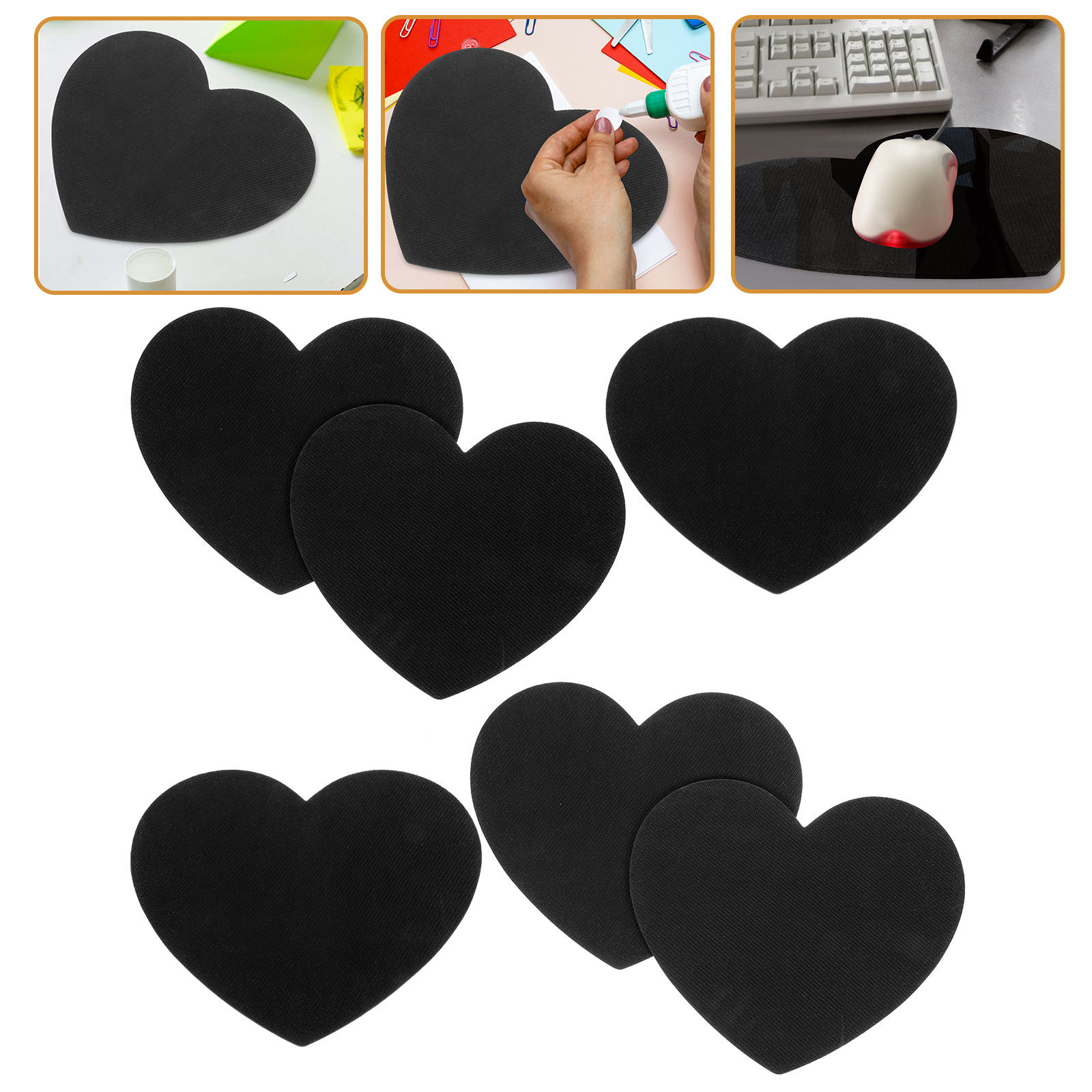 CTIRCHIU Back to School Heat Transfer Mouse Pad Bulk Black Cloth 6Pcs 9 ...