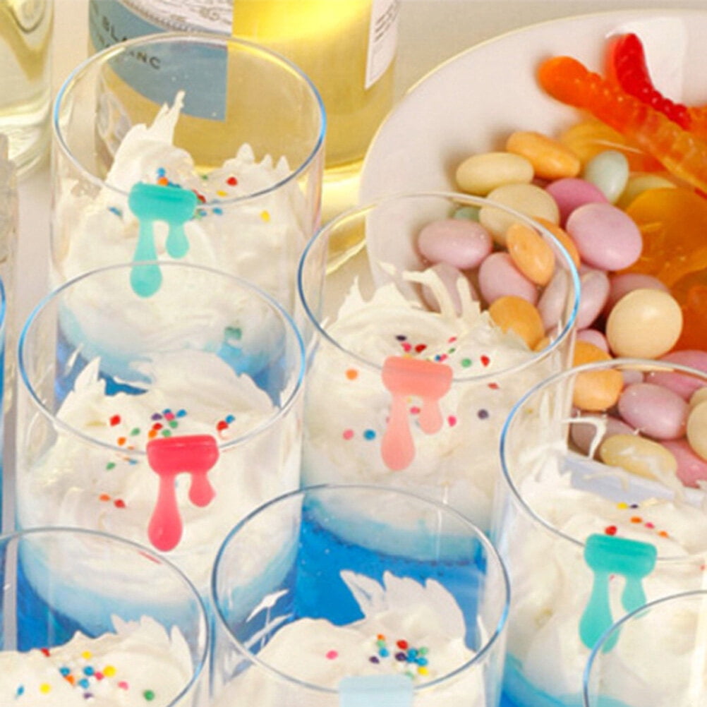 CTIRCHIU 6Pcs Silicone Water Drop Design Cup Markers for Drinks Random ...