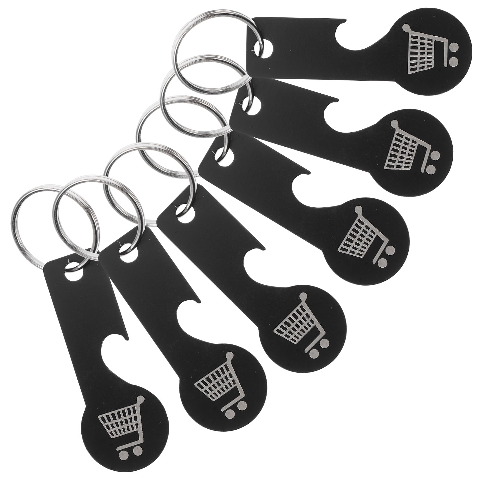CTIRCHIU 6Pcs Stainless Steel Portable Keyring with Shopping Cart Token ...