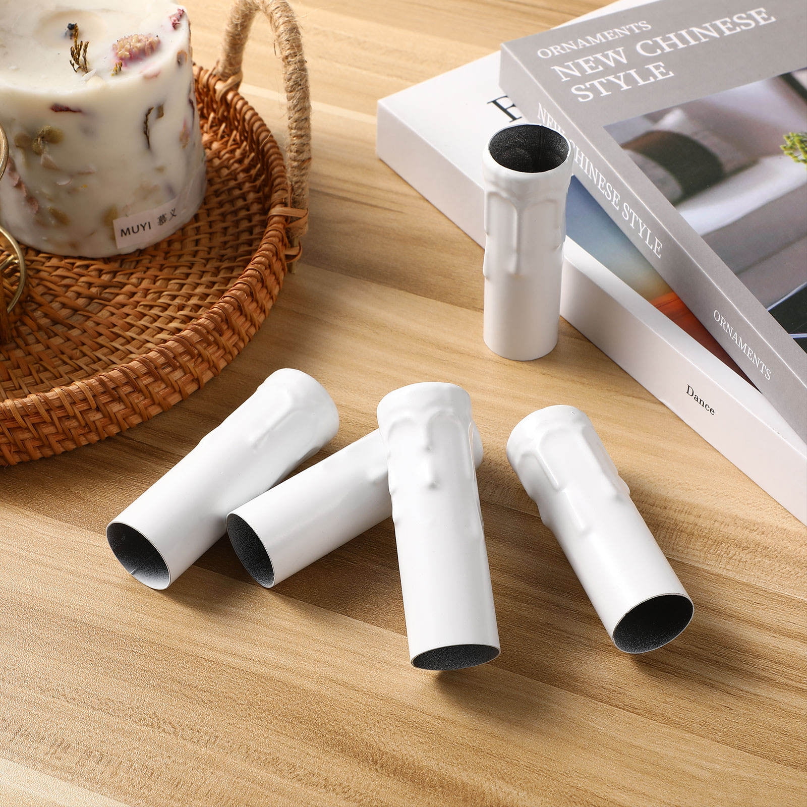 CTIRCHIU Set of 6 Vintage Candle Sleeves with Lamp Holder Socket Base ...