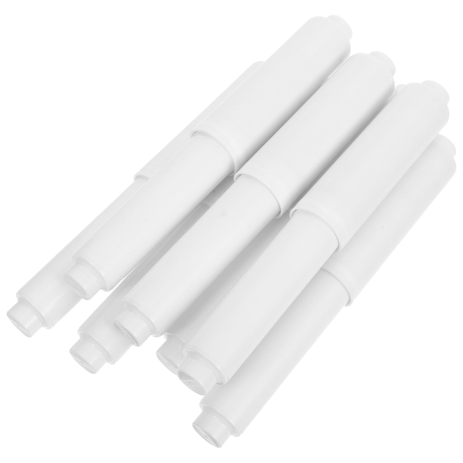 CTIRCHIU 7Pcs Spring Loaded Toilet Paper Roller Rods White Plastic ...