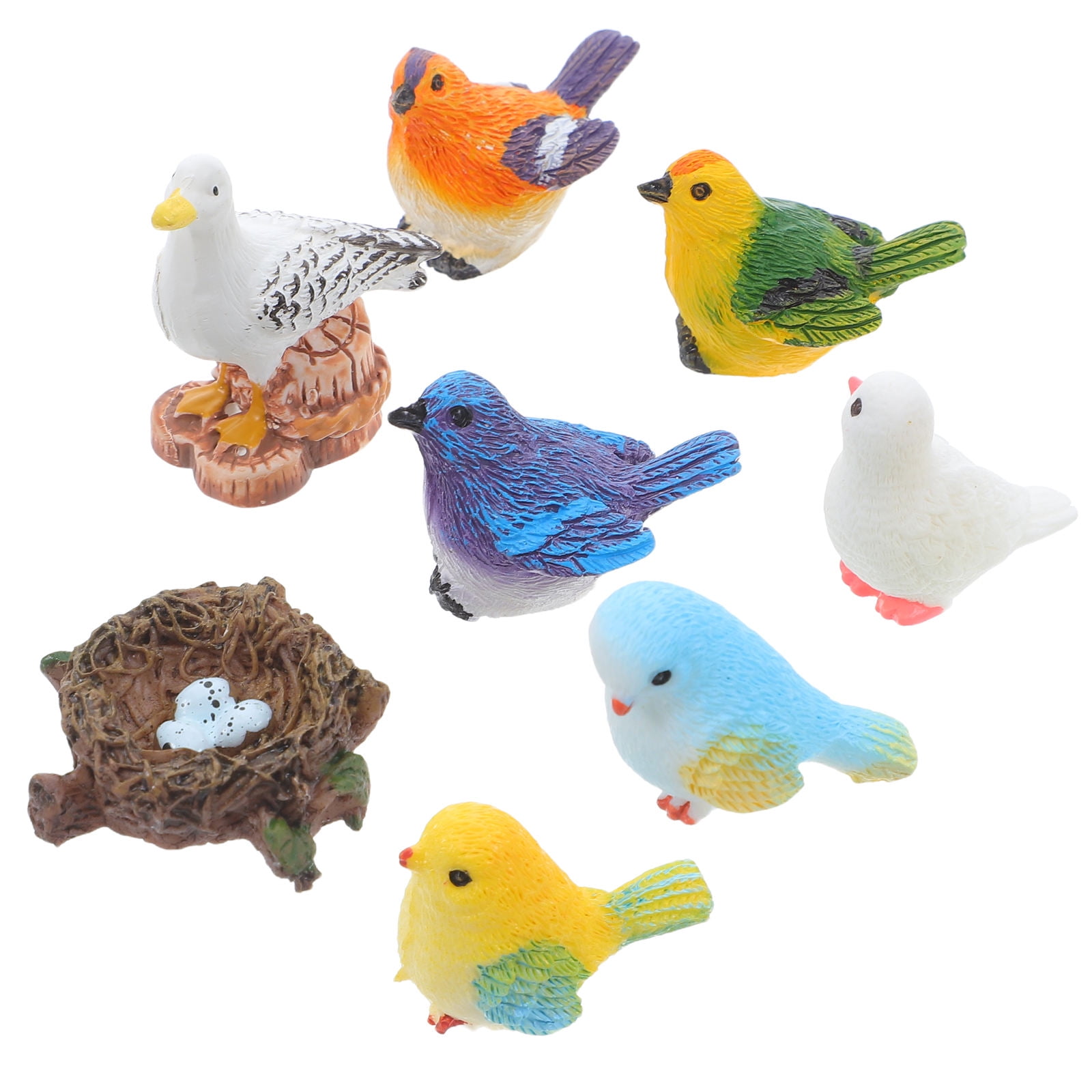 CTIRCHIU Mini Bird Nest Garden Figures Resin 8Pack - Walmart.com