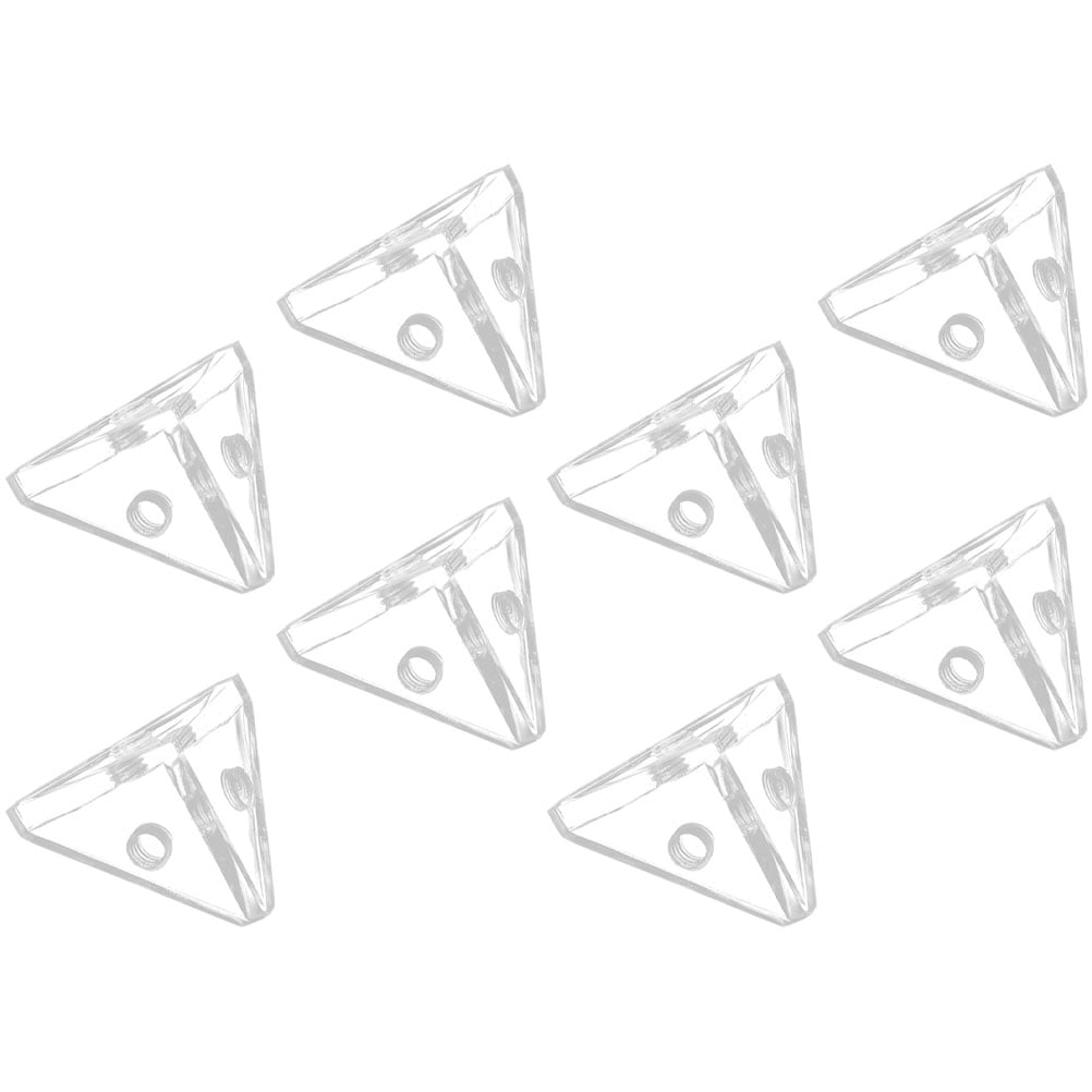 CTIRCHIU 8Pcs Triangle Brackets For Wood Shelves Acrylic Fasteners With ...