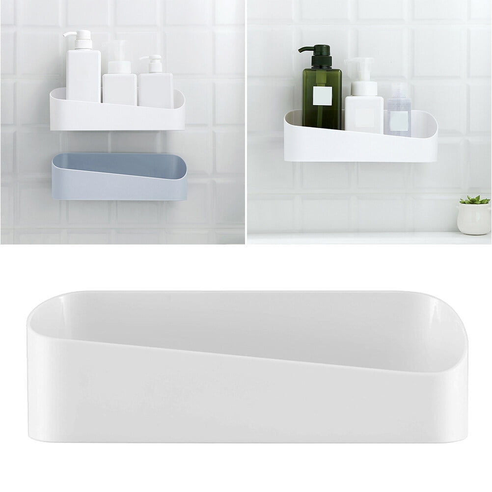 CTIRCHIU Adhesive Bathroom Shelves Shower Organizer PP Plastic White ...