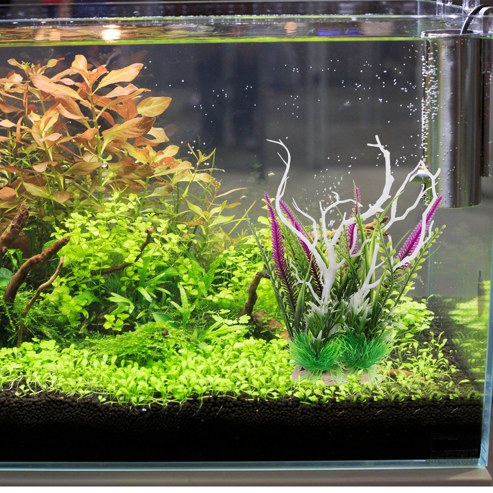 CTIRCHIU Artificial Aquarium Plants Plastic Fake Aquatic Plants Multi ...