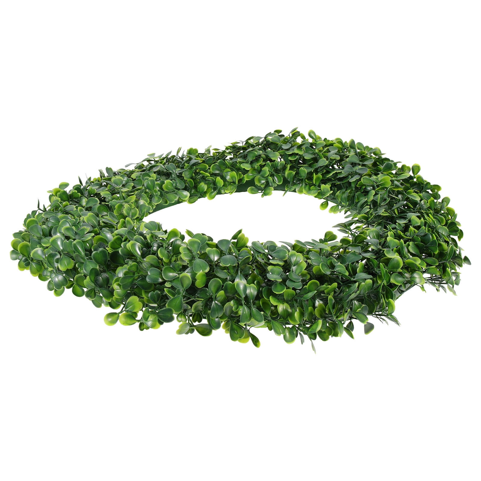 CTIRCHIU 35x35cm Artificial Leaf Wreath in Green, Plastic Wall Decor ...