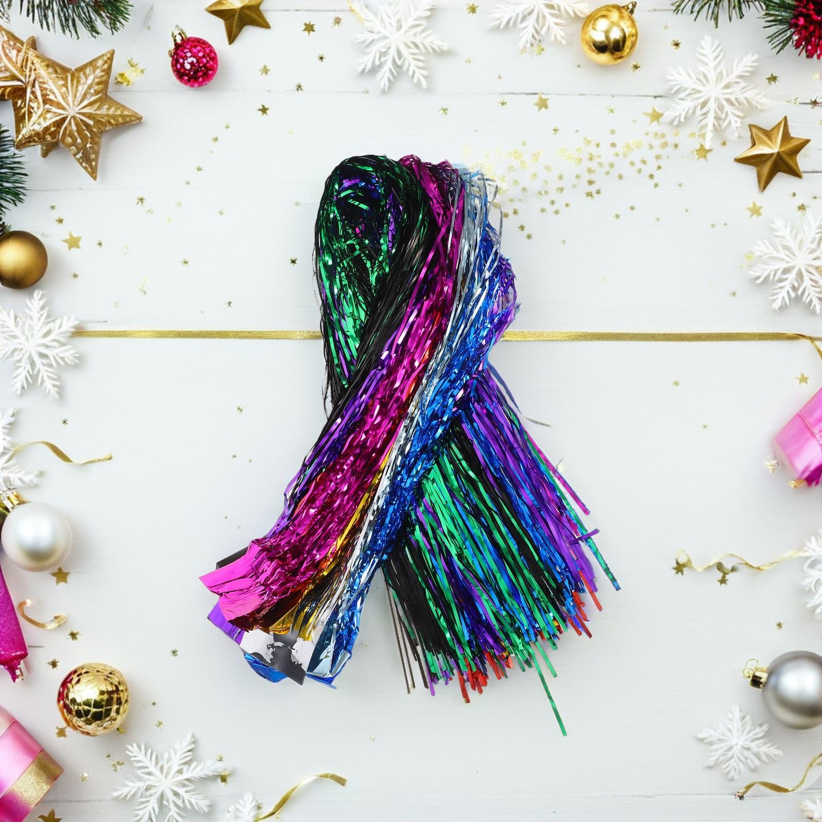 CTIRCHIU Assorted Color Wired Tinsel Garland for Party Decor ...