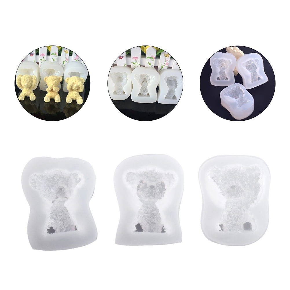 CTIRCHIU 3 Pcs Bear Silicone Cake Mold for Pudding Making in Assorted ...