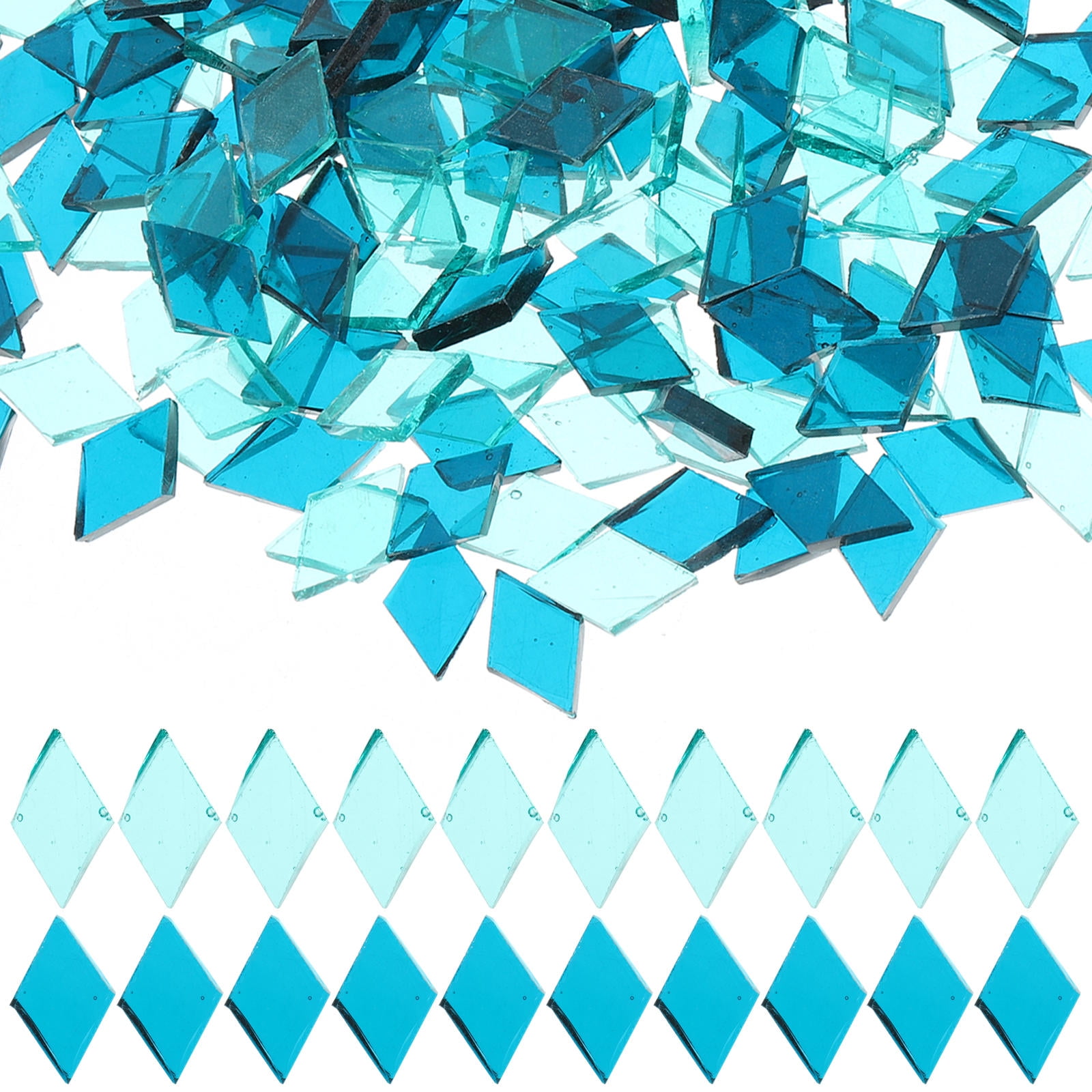 CTIRCHIU Blue Glass Tiles for Crafts Making Add Modern Style to Your ...