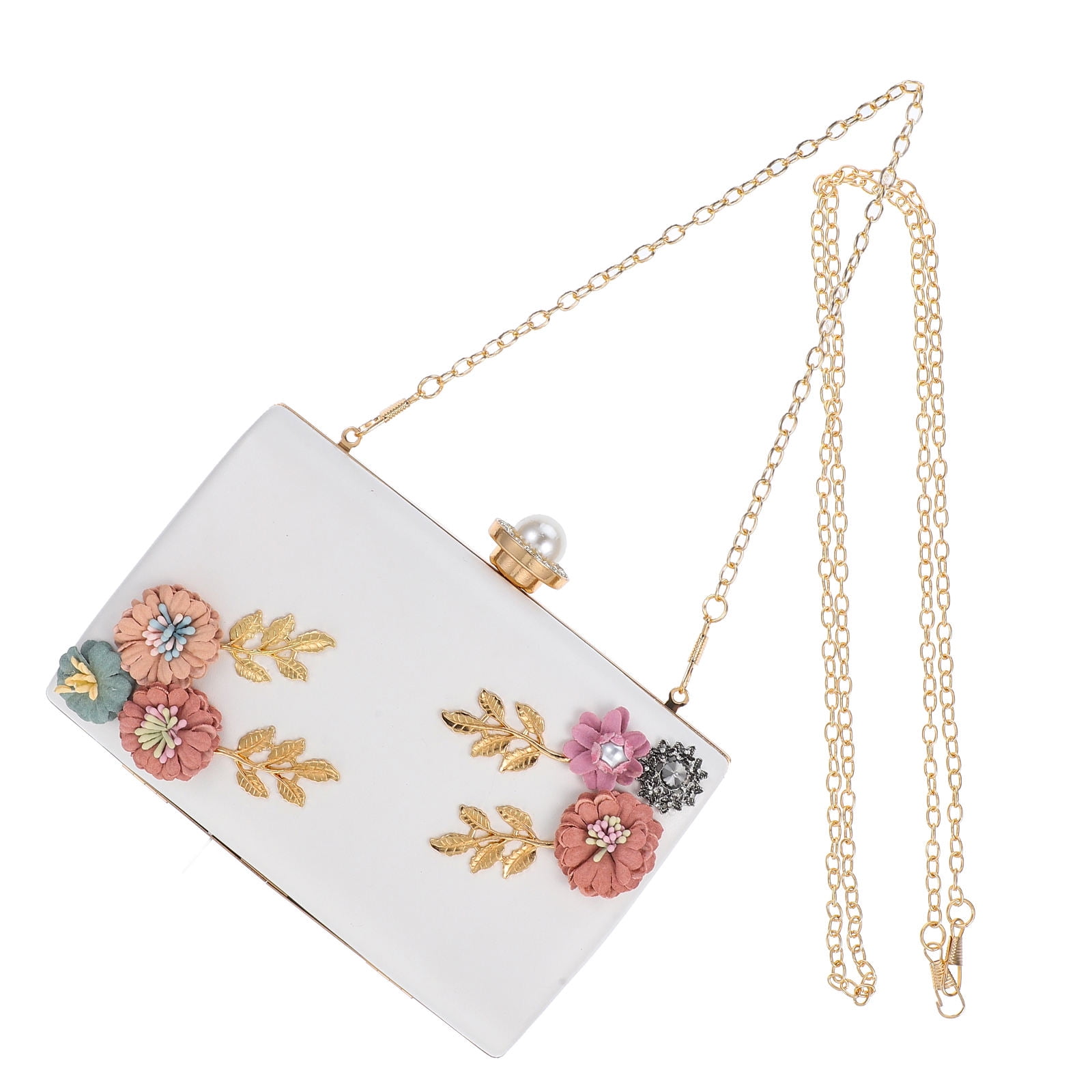 CTIRCHIU Fancy Clutch Purses For Women Flower Clutch White 1Pack ...