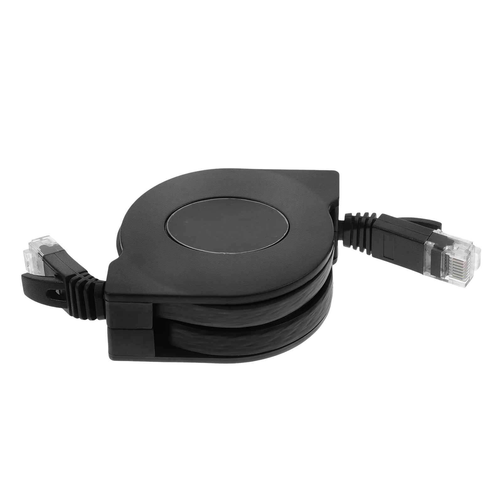 CTIRCHIU Cat6 Retractable Network Cable Black with Molded Strain Relief ...