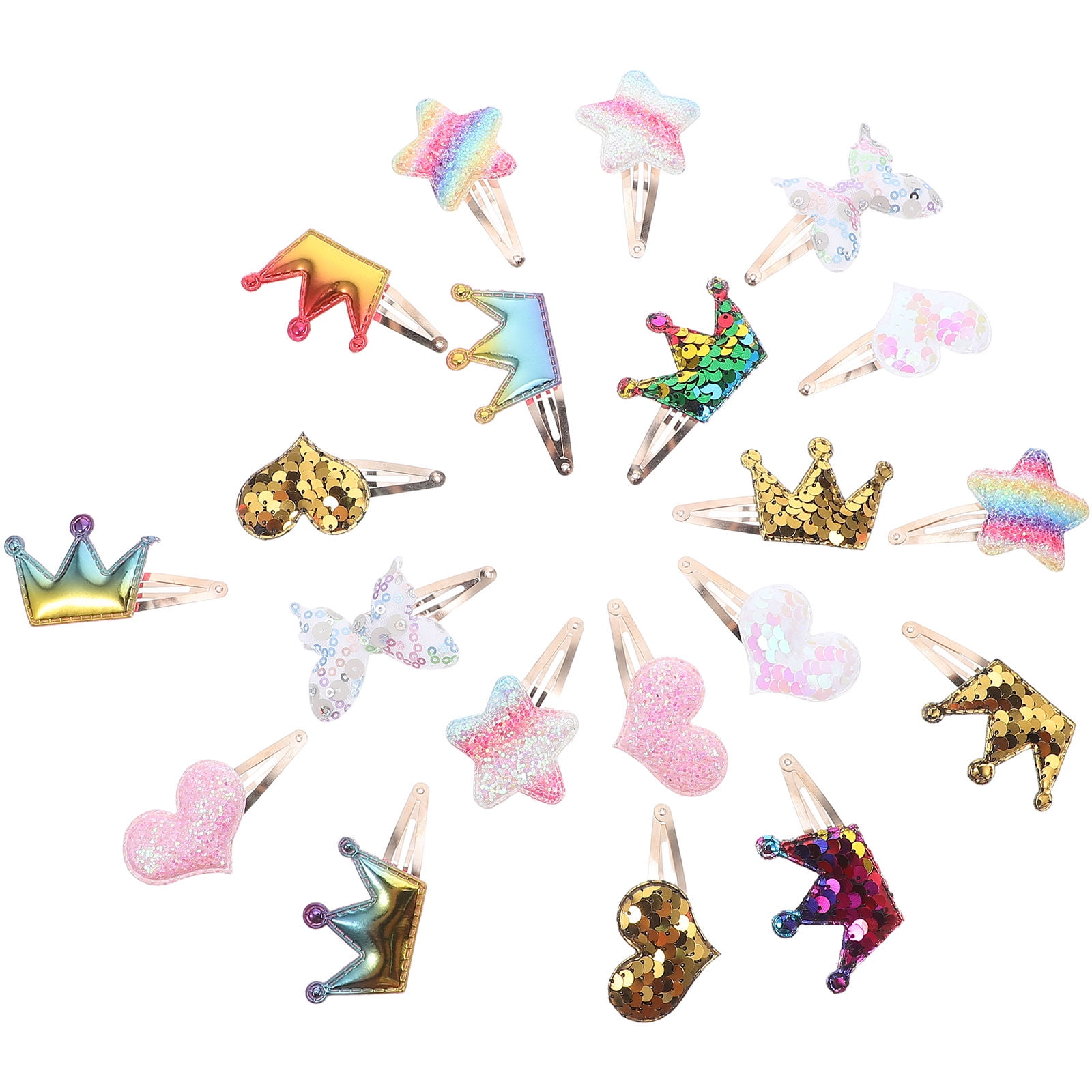 CTIRCHIU Girls' Colorful Sparkly Hair Clips Set with Gradient Butterfly ...