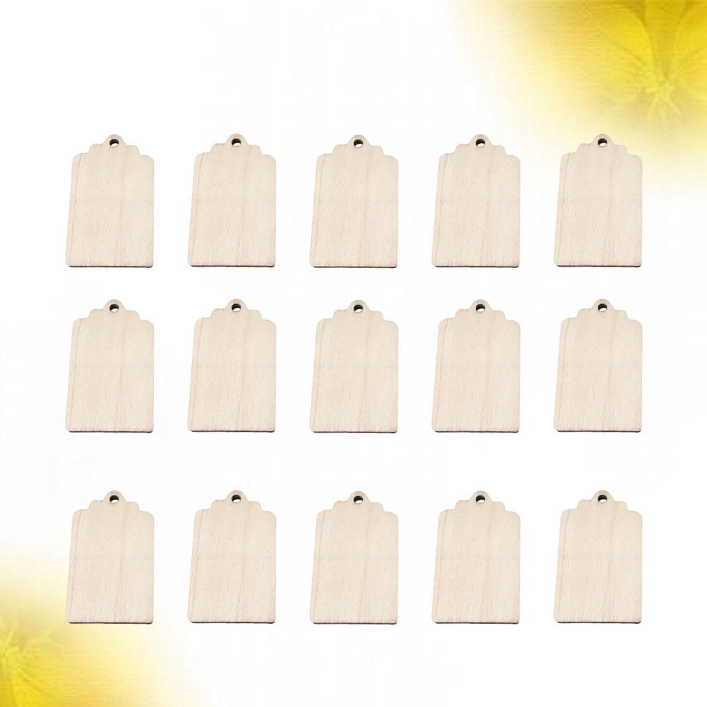 CTIRCHIU Wood Tags for Crafts Hanging Tag Craft Style Artists Light ...